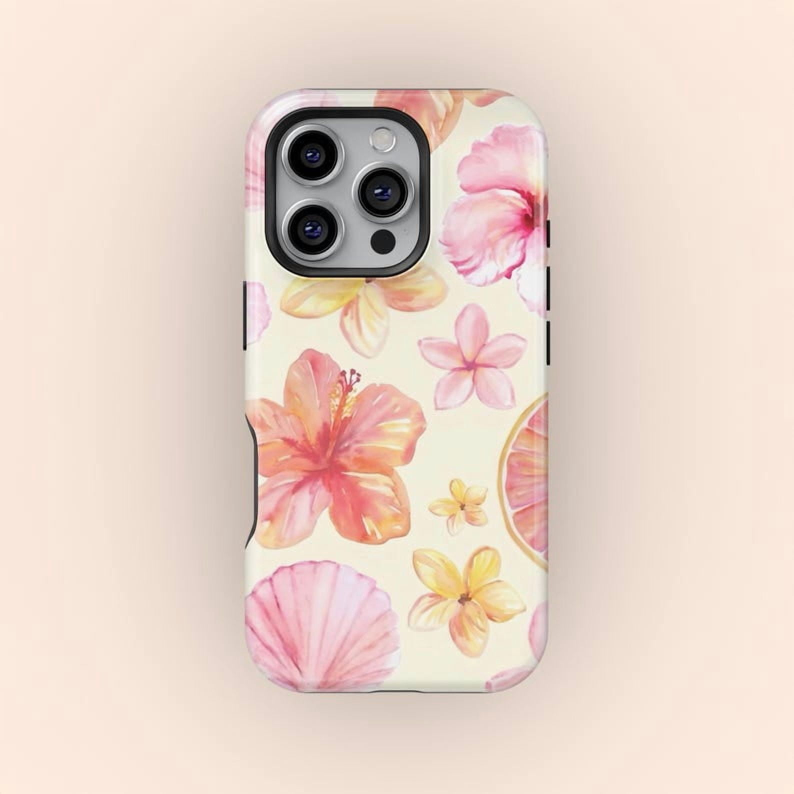 Hibiscus Tropical Floral Art For iPhone 11 to 17 Pro Max Compatible ...