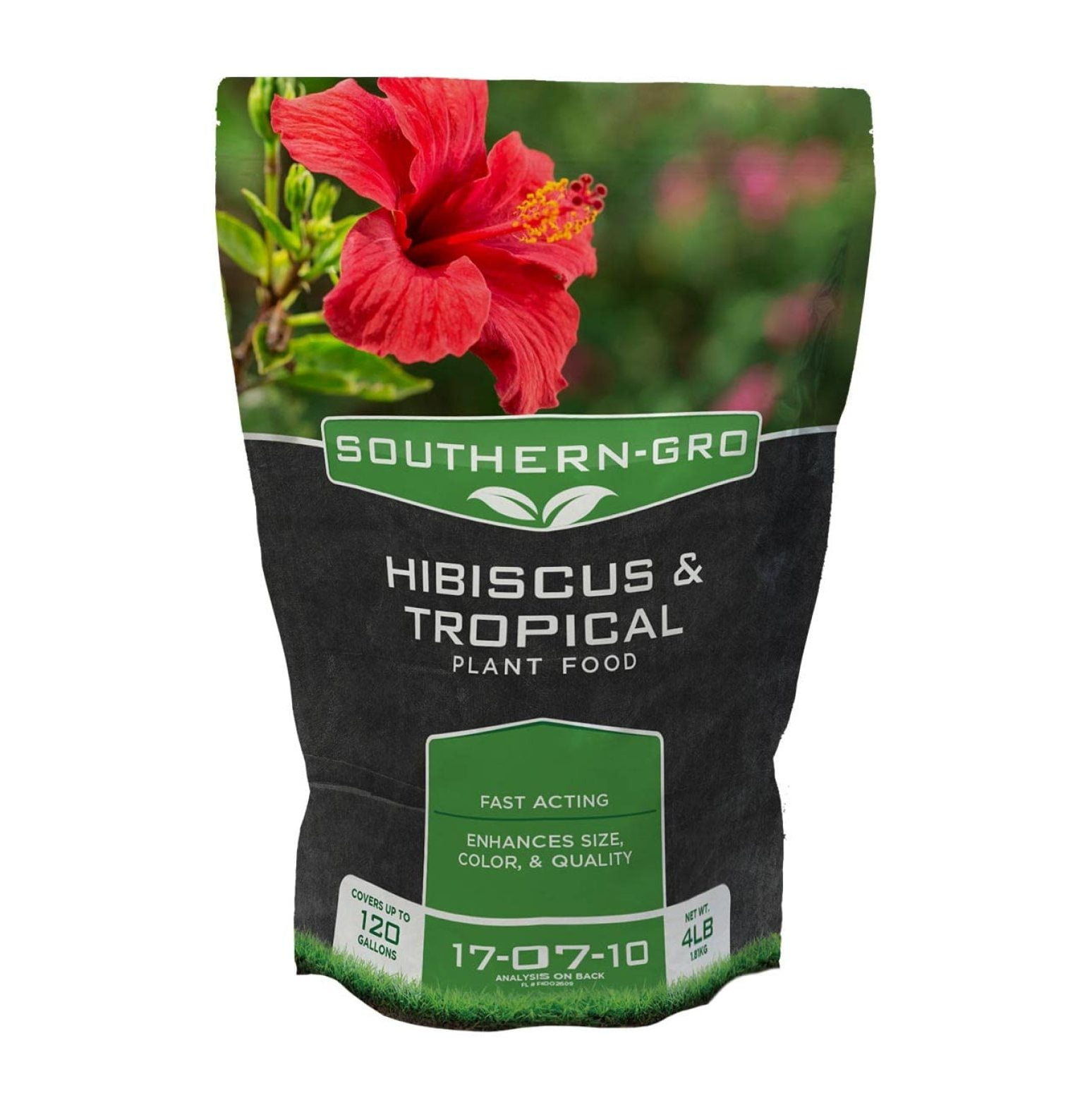 Hibiscus & Tropical Plant Food 4lb. Bag (17-07-10 5.8% S 1.95% MG 1.5% FE .26% MN .26% ZN .05% ...