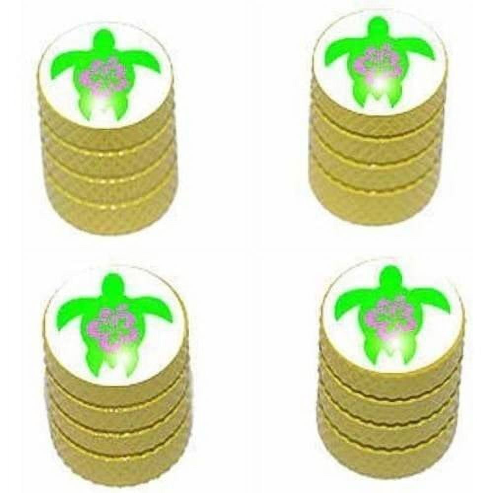 Hibiscus Turtle Hawaii Hawaiian Tire Rim Wheel Aluminum Valve Stem Caps ...