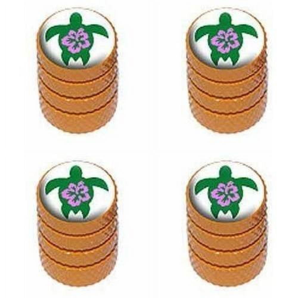 Hibiscus Turtle Hawaii Hawaiian Tire Rim Wheel Aluminum Valve Stem Caps ...