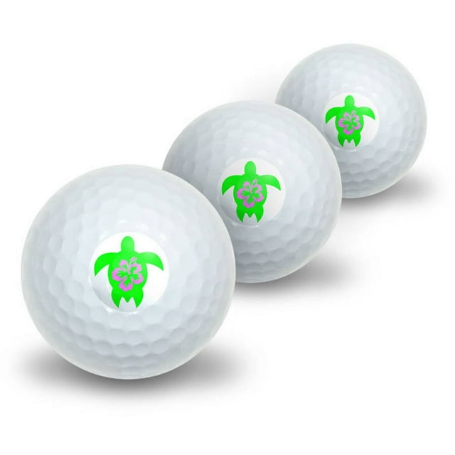 Hibiscus Turtle Novelty Golf Balls, 3pk - Walmart.com