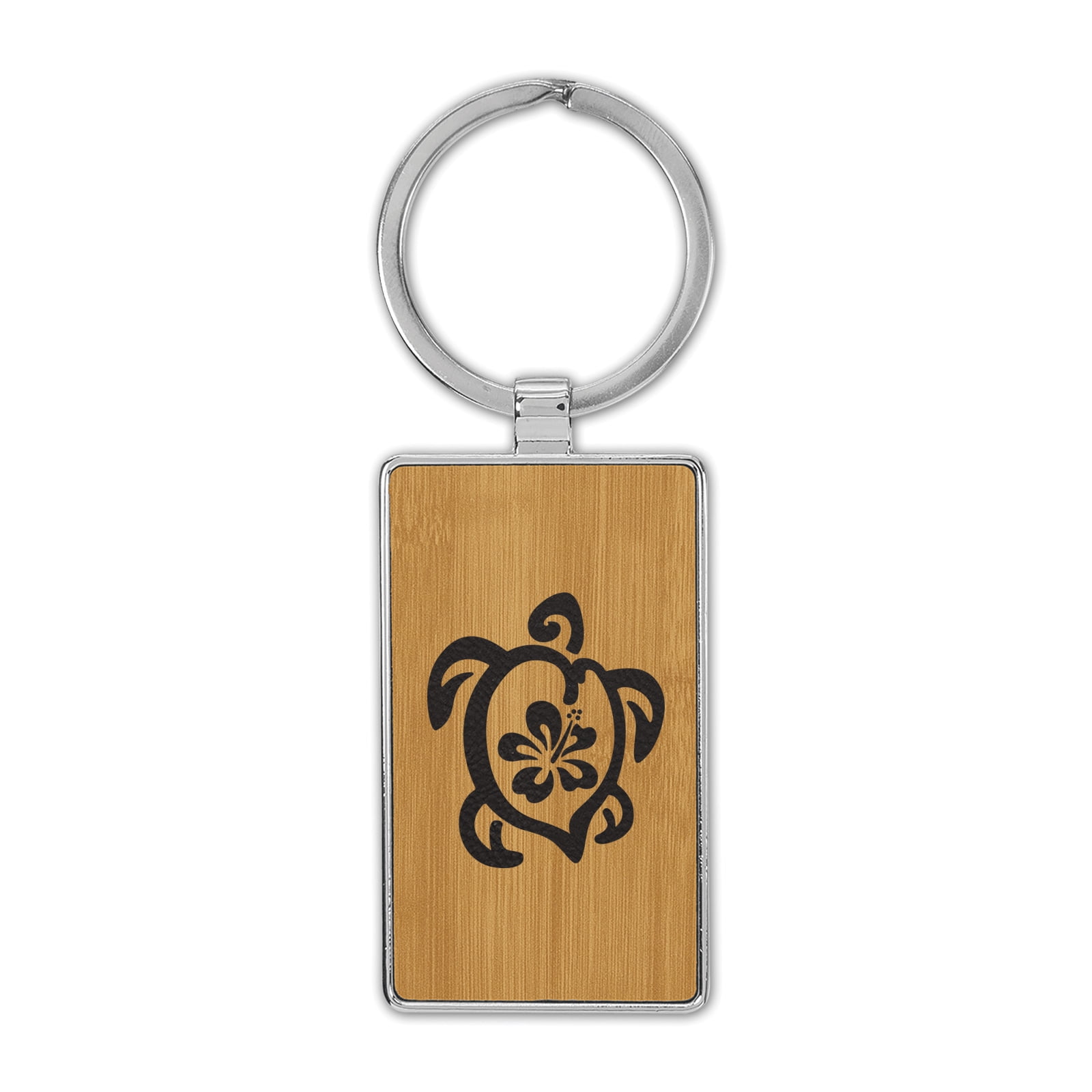 Hibiscus Turtle Premium Leatherette Keychain la pura vida island style ...