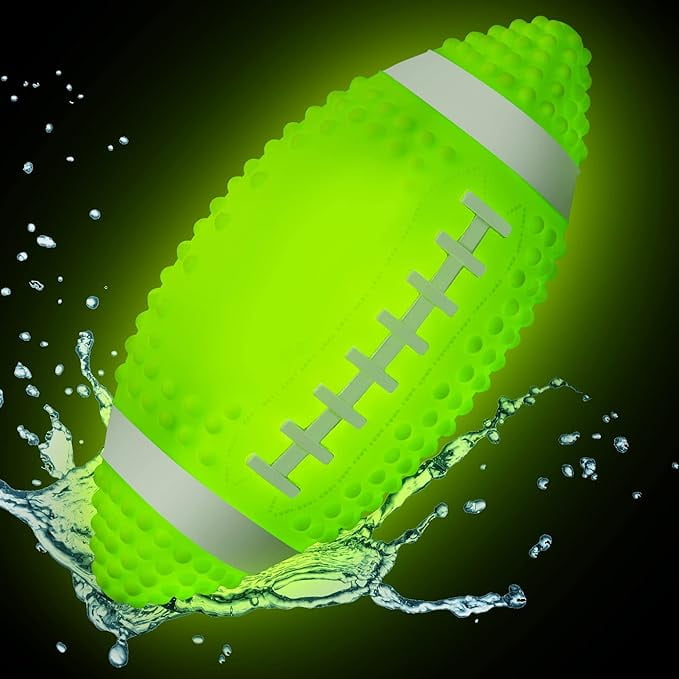Hiboom Glow in The Dark Football, 9.25 Inches Light up Waterproof ...