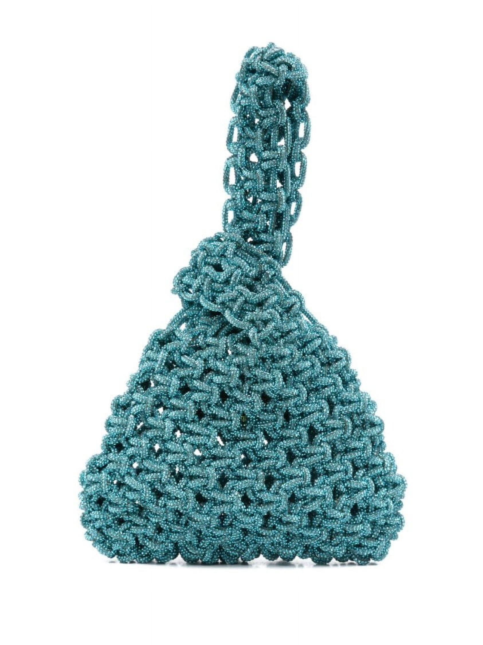 Hibourama Women's Triangular Beaded Handbag With Intricately Woven ...