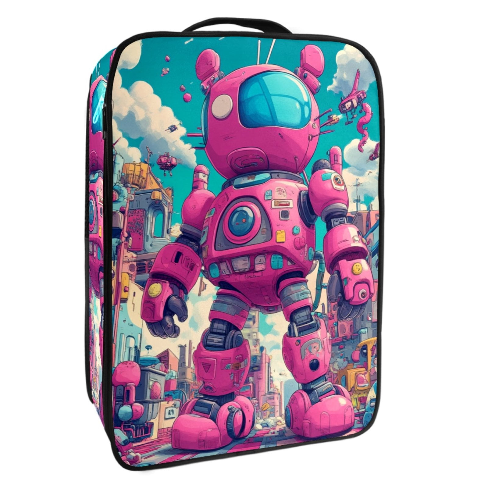 Hibuygo Travel Shoebox Dink Cat Robotic Cat Cute Cartoon Picture Pink ...