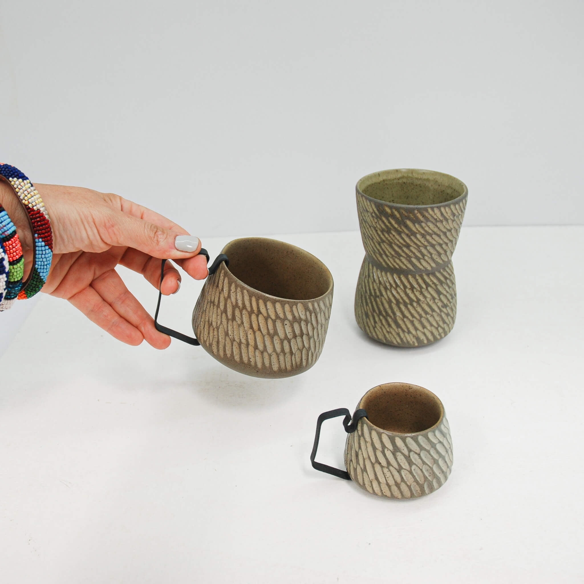 Hic Ceramics Cup Set | Handcrafted Stoneware Trio - Walmart.com