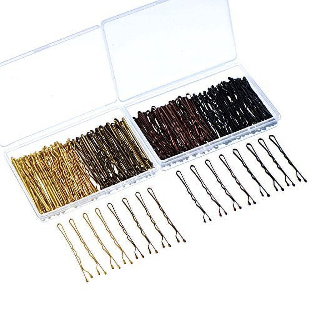 Hicarer 200 Pieces Bobby Pins 4 Colors Hair Pins Hair Clips with Clear ...