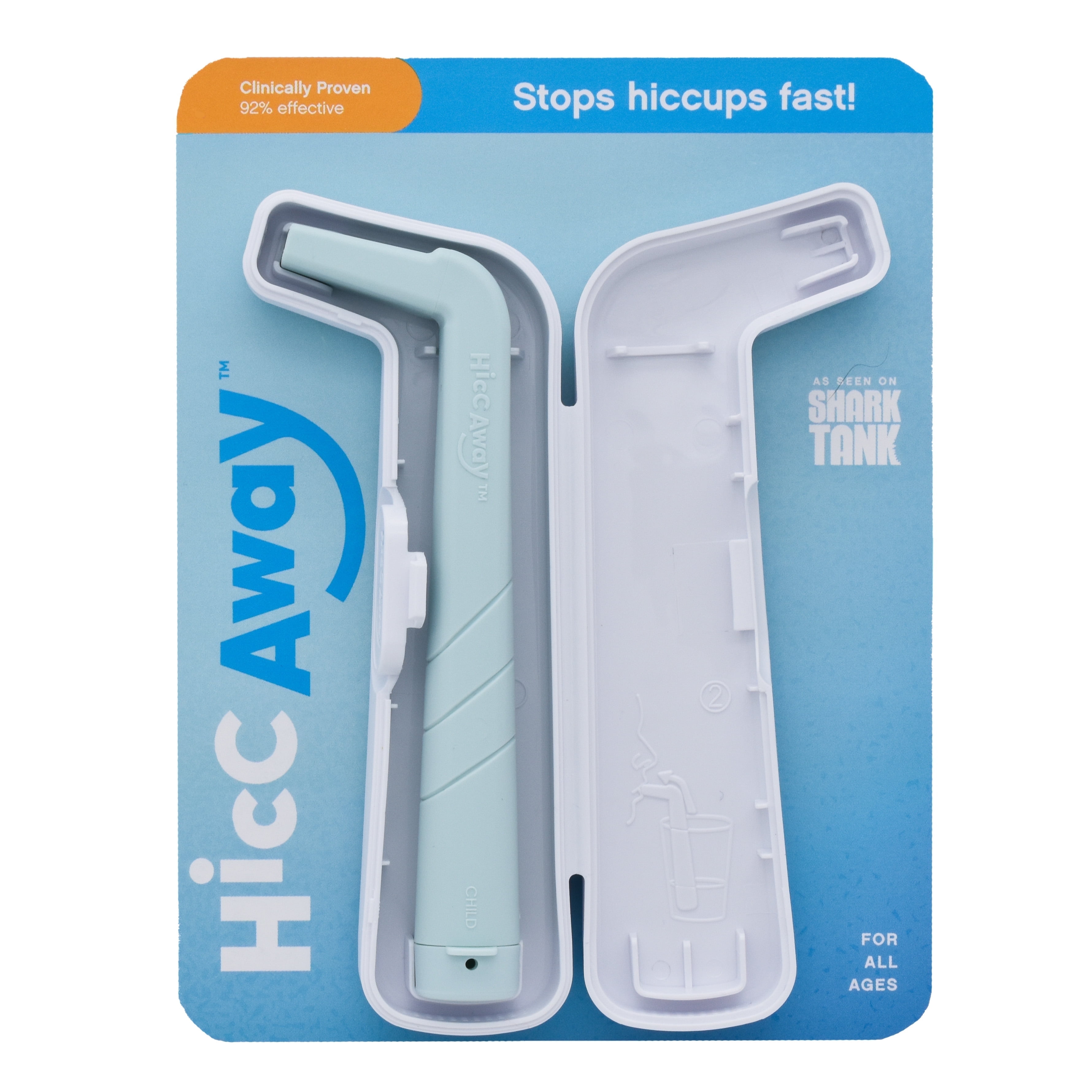 HiccAway Hiccup Straw - Stops Hiccups Naturally & Fast - As Seen On ...
