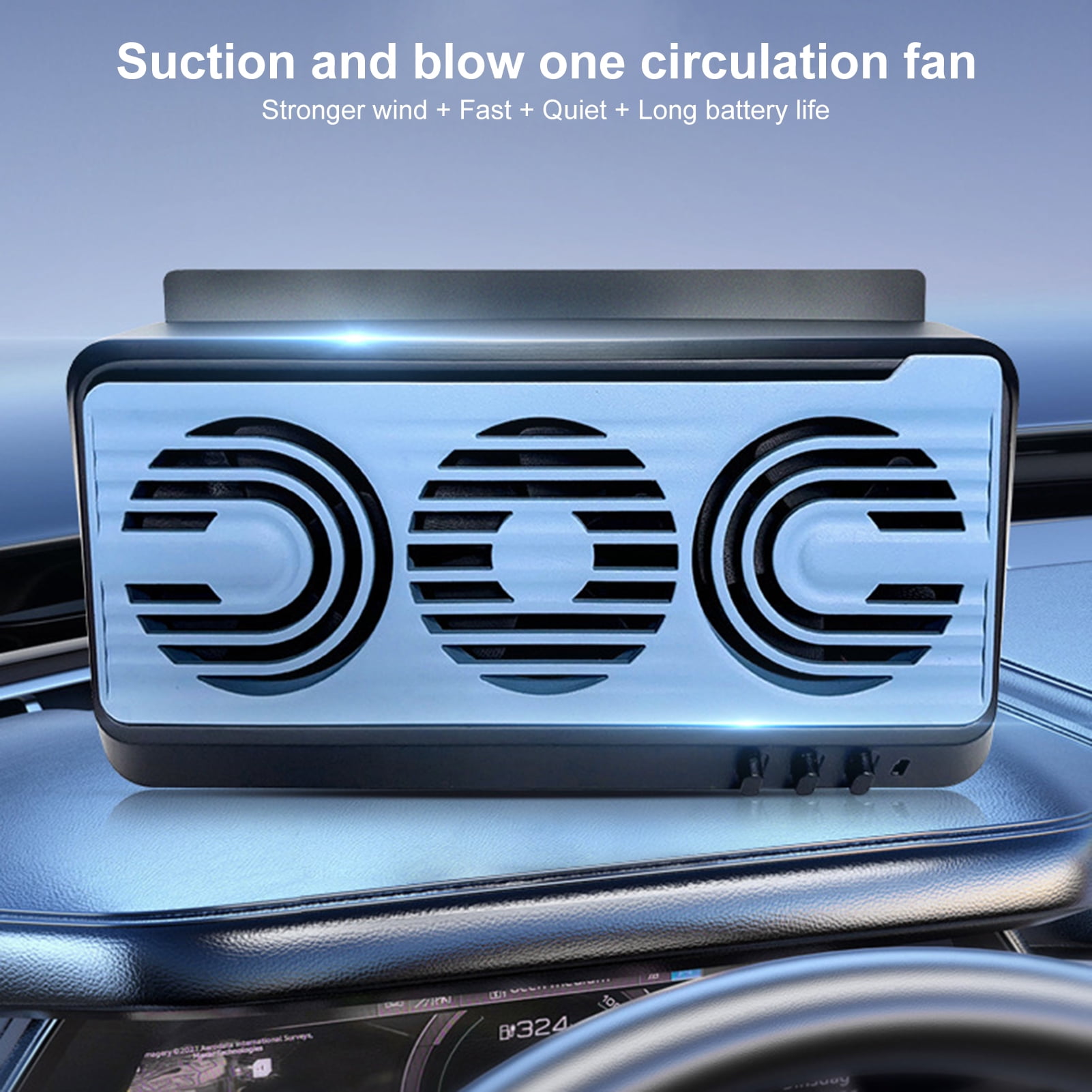 Hicess Car Solar Ventilation Fan Solar Powered Car Window Exhaust Fan ...