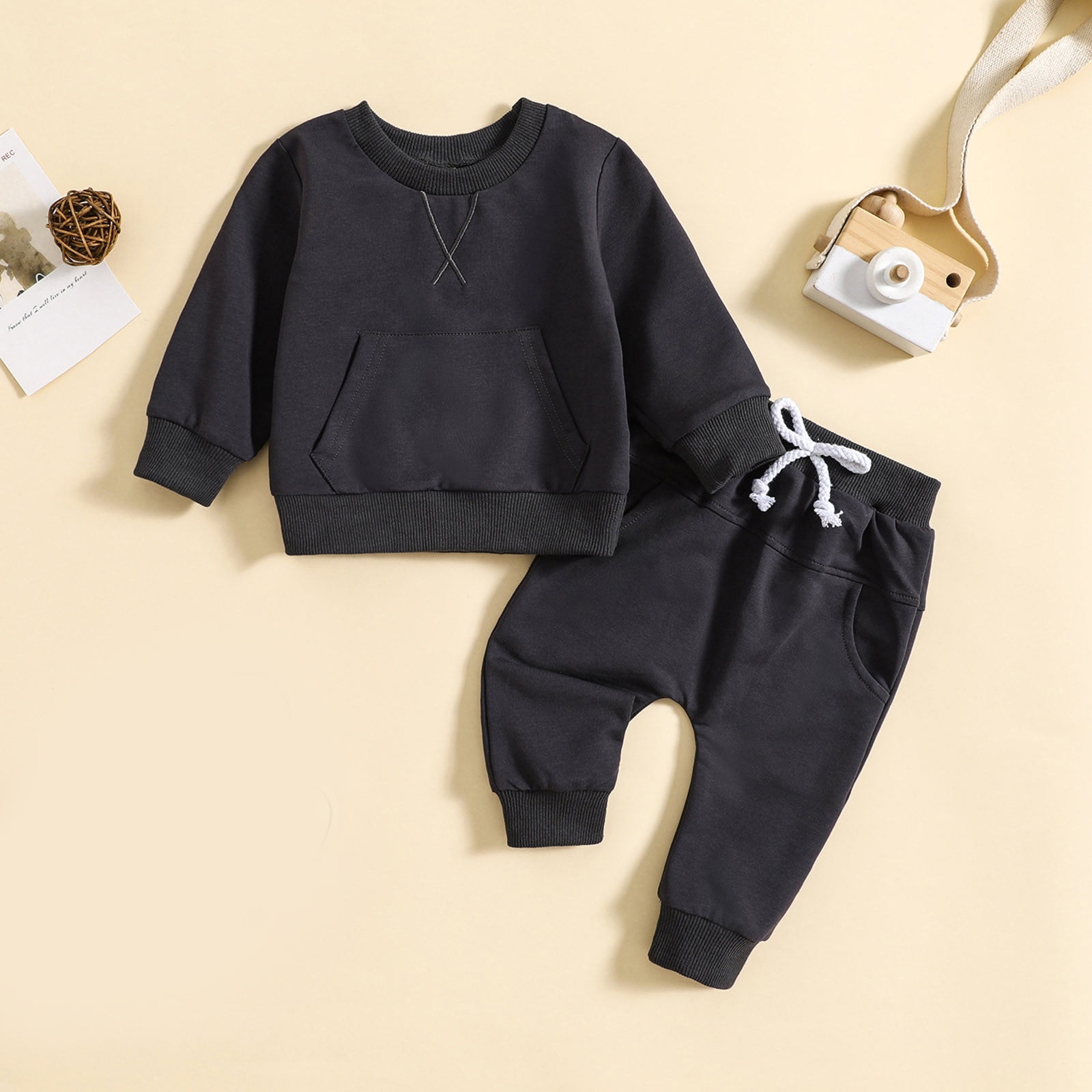 Hicidod Baby Fall Outfits for Girl Long Sleeve Sweatsuit Top And ...