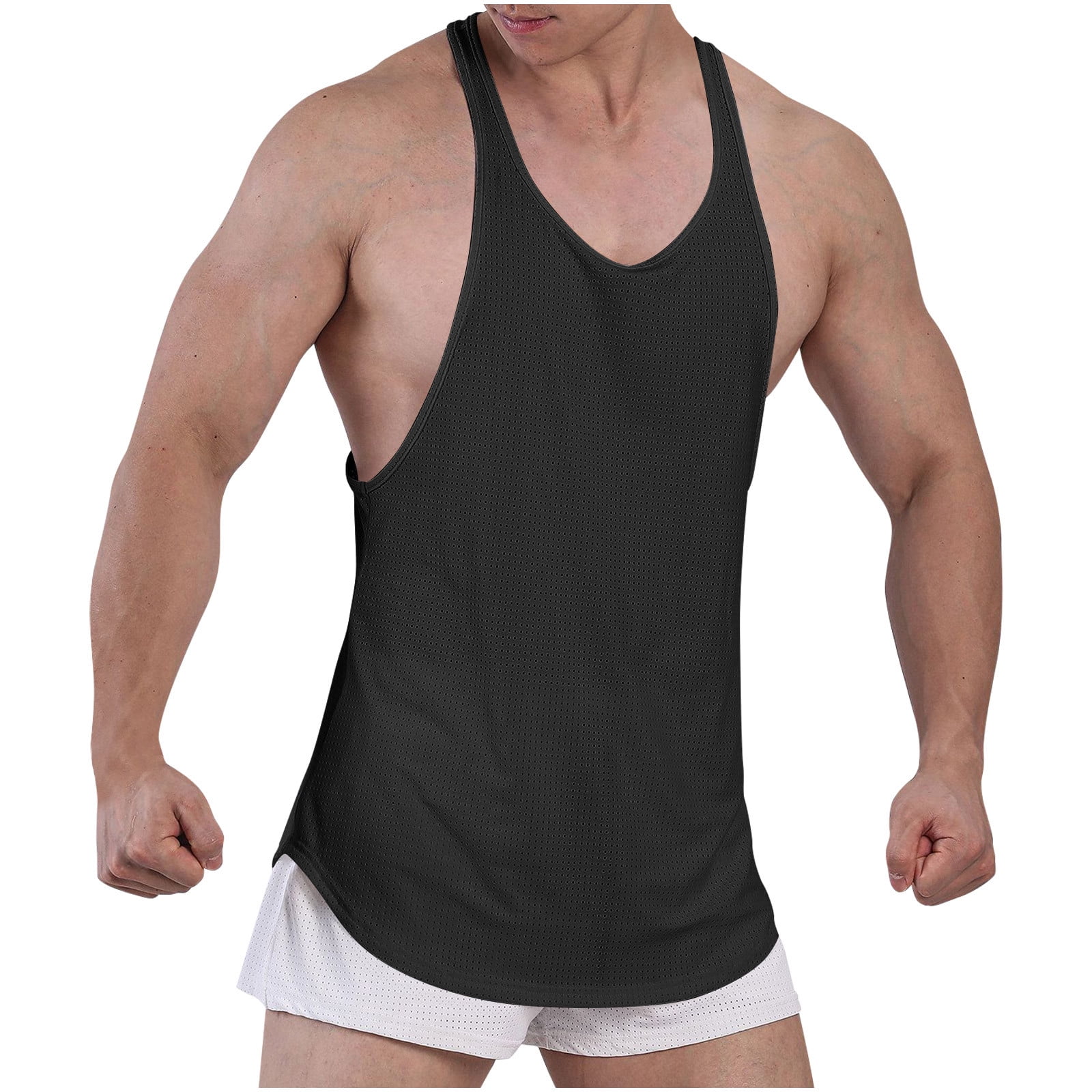 Hicidod Men's Tank Tops Light Thin Breathable Sleeveless Casual Classic ...