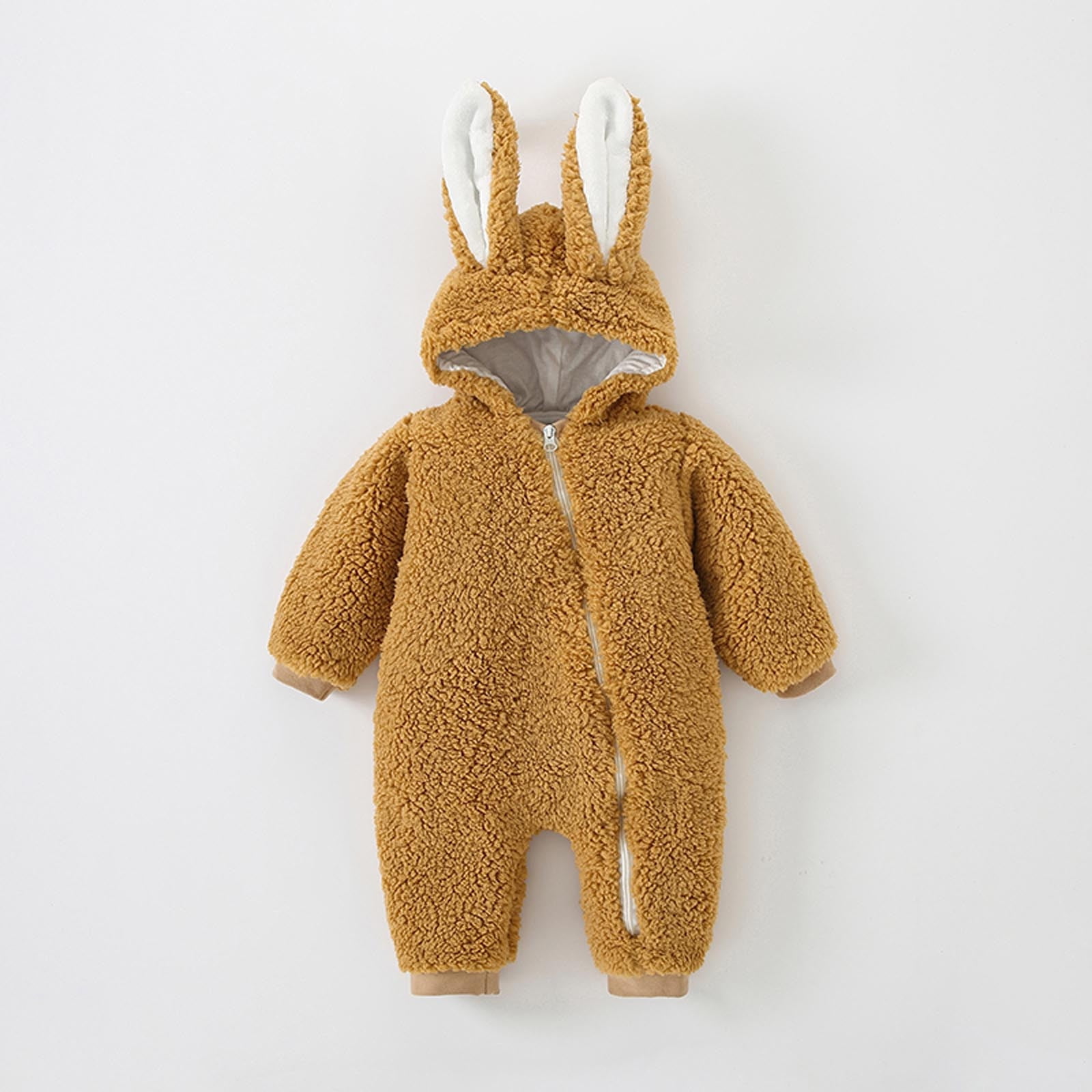 Hicidod Newborn Onesie Gender Neutral Cute Bunny Fleece Hooded Romper ...