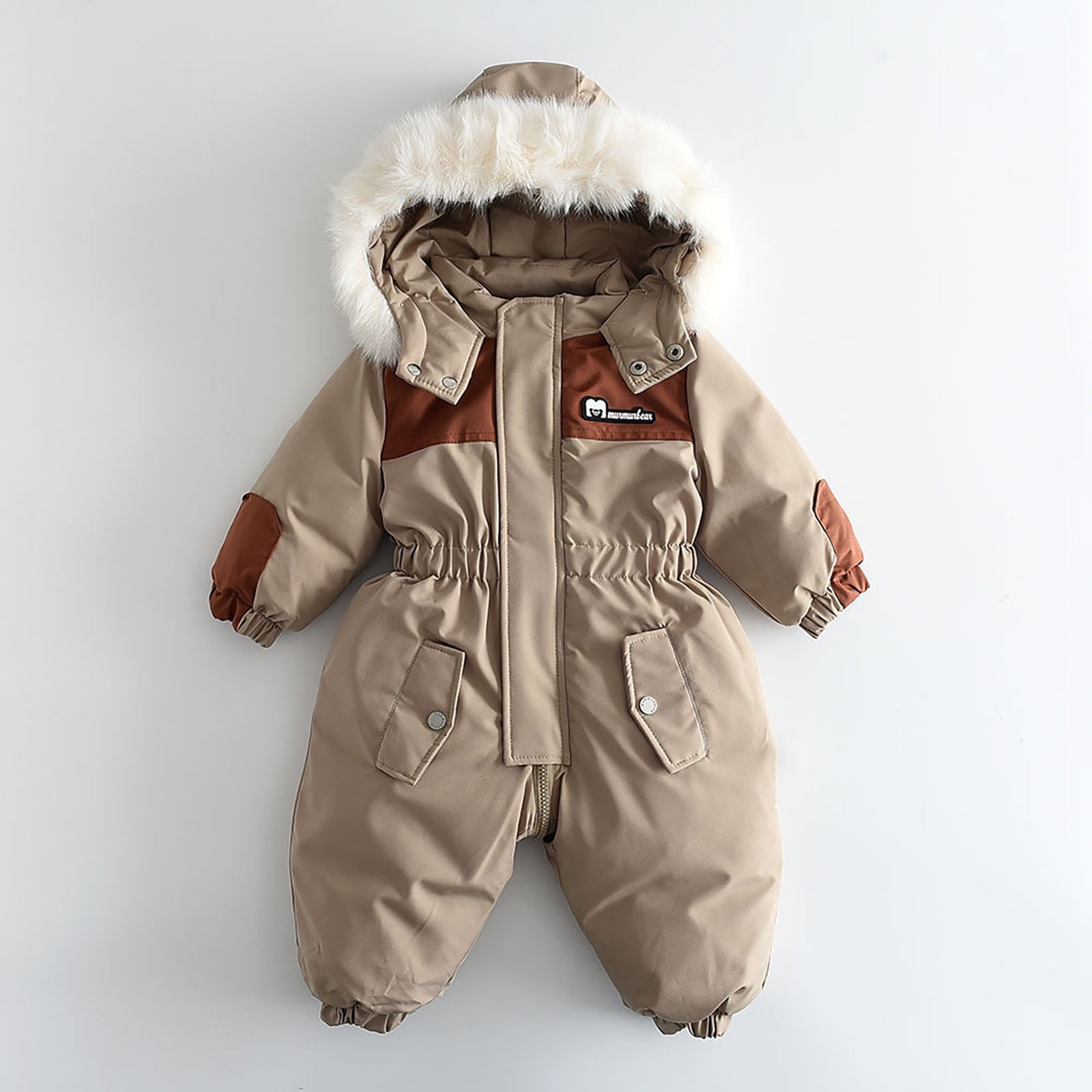 Hicidod Snowsuit Jumpsuits for Toddler Boys Girls Fleece Lined Winter Warm Baby Ski Suit Hooded ...