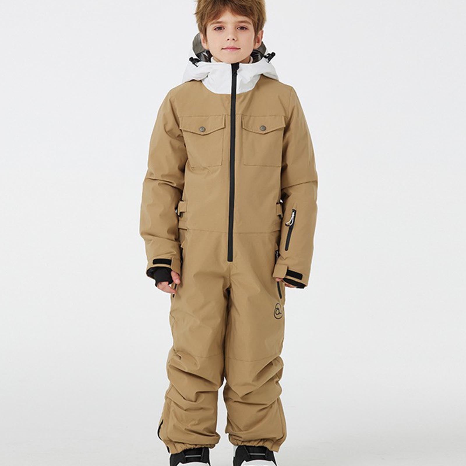 Hicidod Toddler Snowsuit Waterproof Fshion Solid One Piece Snowsuits ...