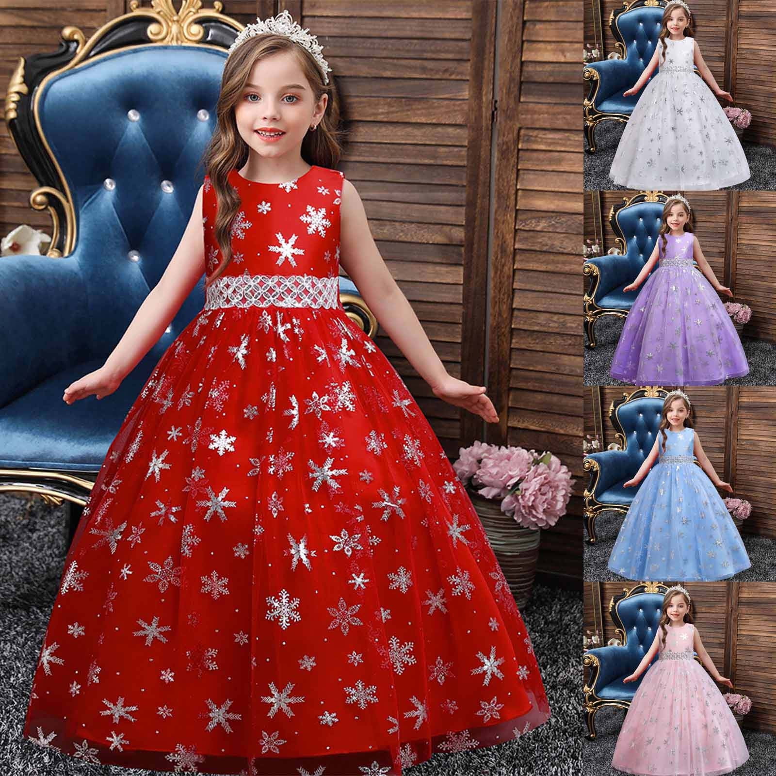 Hicidod Tutu Dress for Girls Sparkly Sequin Tulle Princess Dresses ...