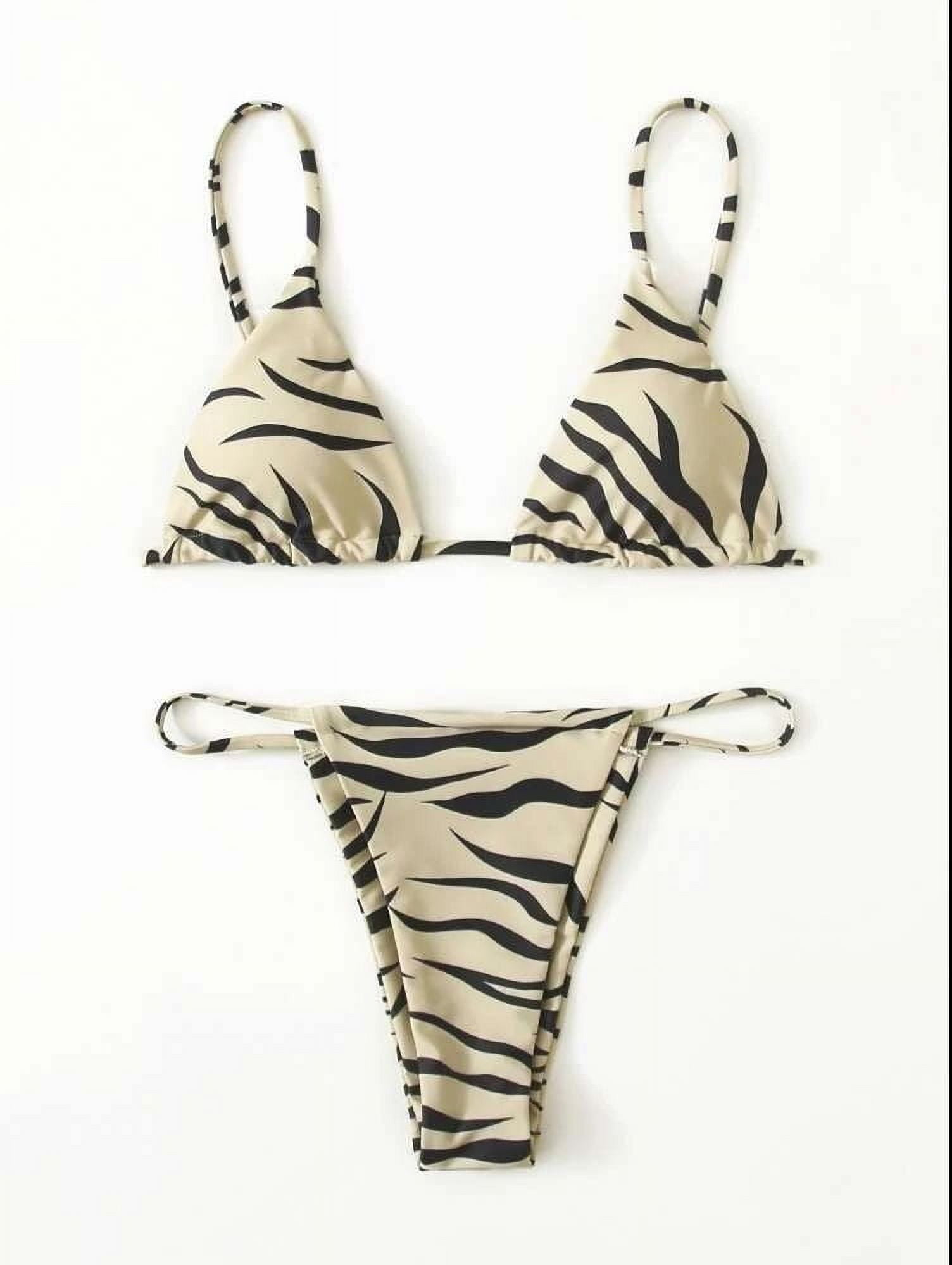 Hicidod Women Two Piece Thong Bikini Set Sexy Halter Triangle Swimsuit ...