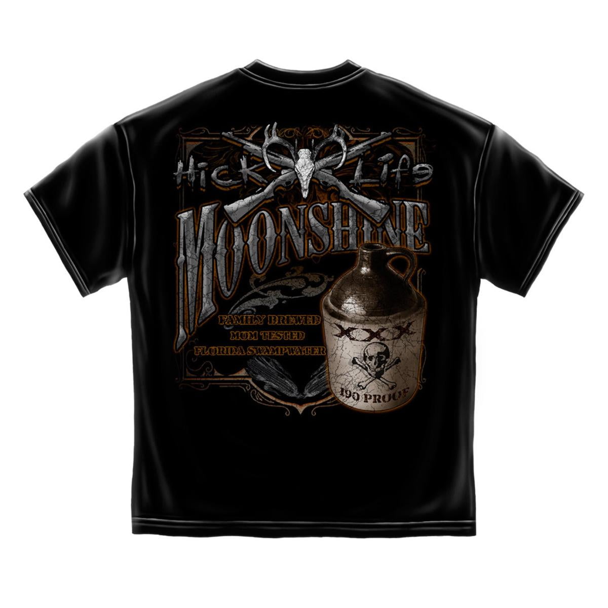 Hick Life Moonshine Southern Redneck Alcohol T-Shirt by Erazor Bits ...