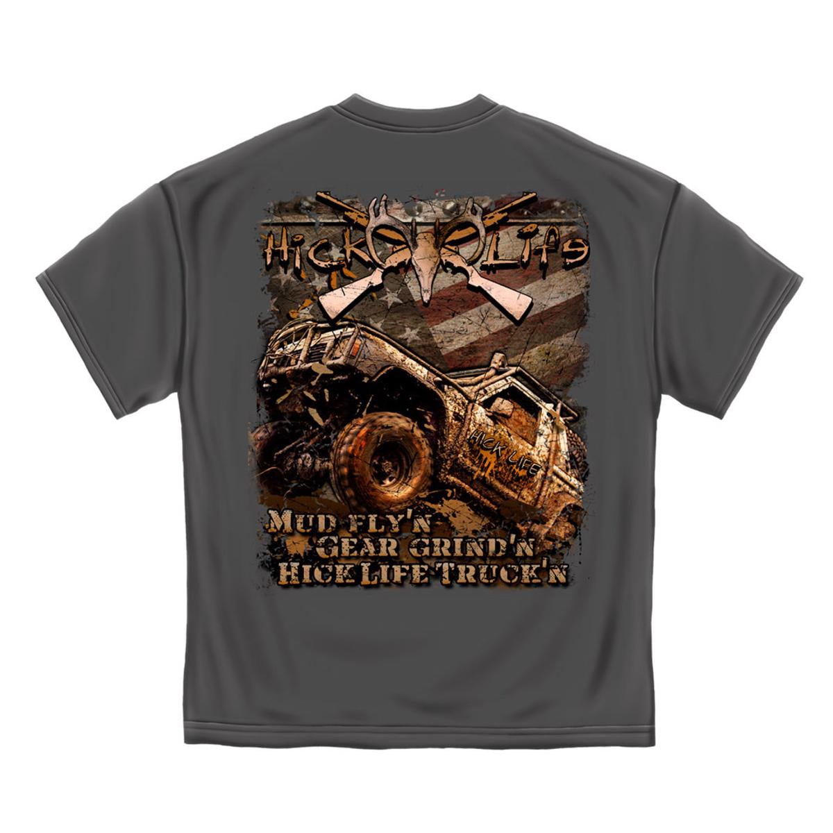 Hick Life Mud Trucking, American Flag, Redneck T-Shirt by Erazor Bits ...