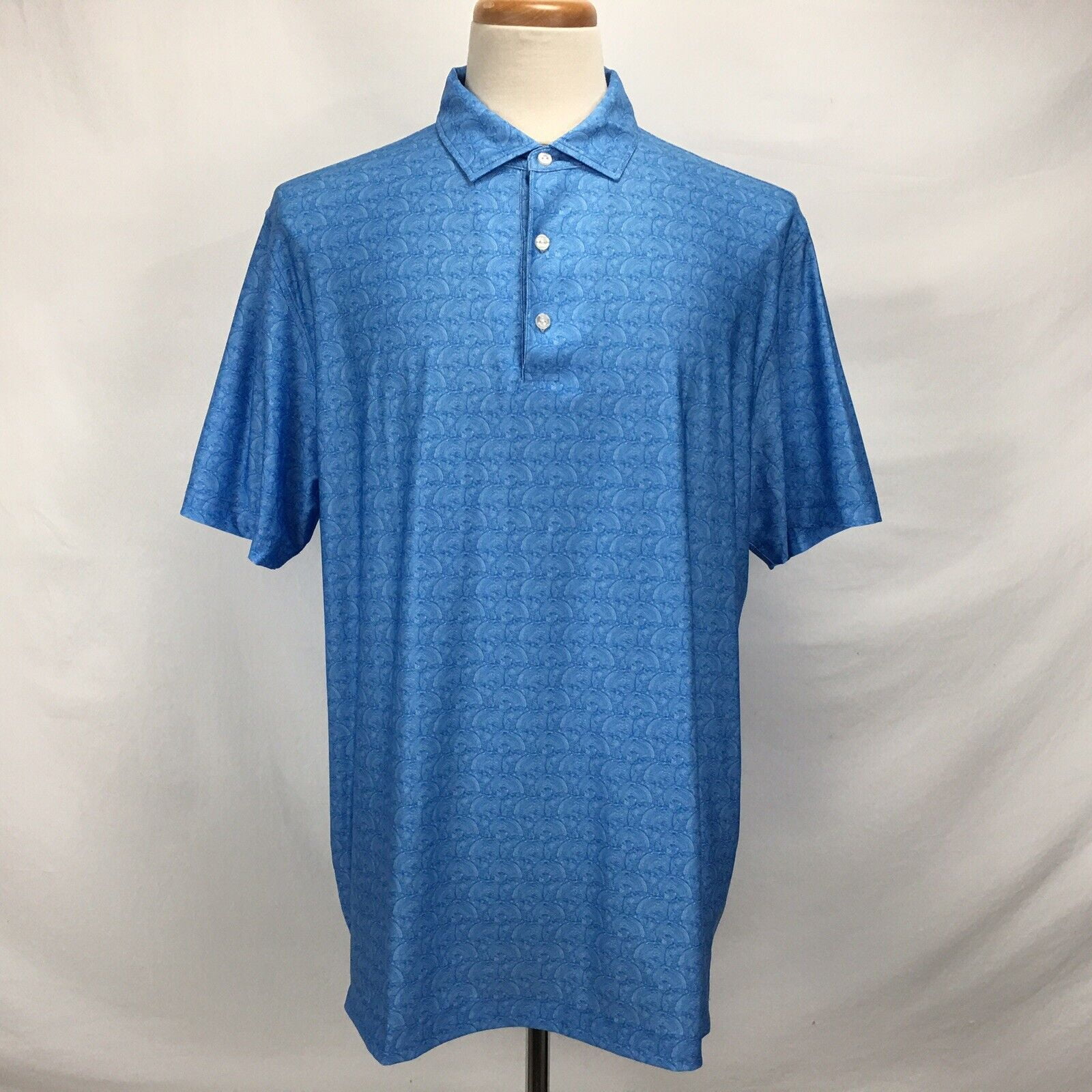 Hickey Freeman Men's Short Sleeve Golf Polo Shirt (Light Blue, Medium ...