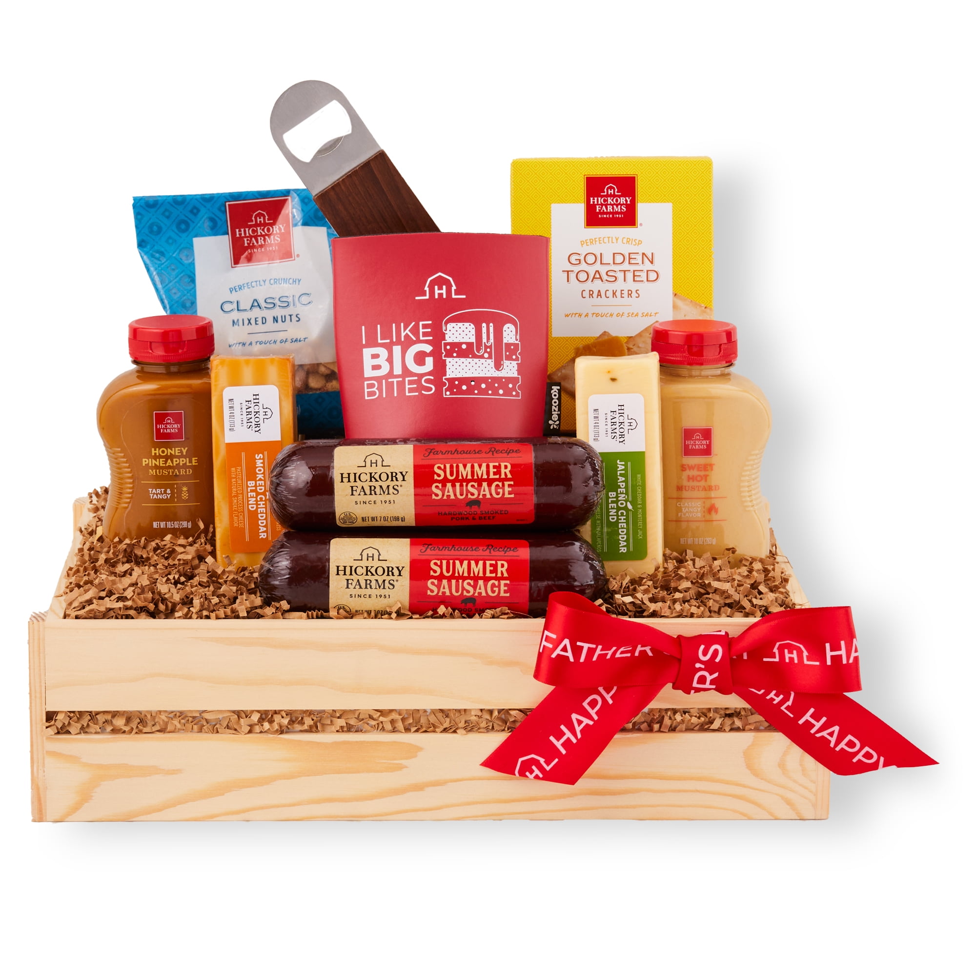 Hickory Farms Father’s Day Savory Bites Gift Crate, 10 Pieces | Summer ...