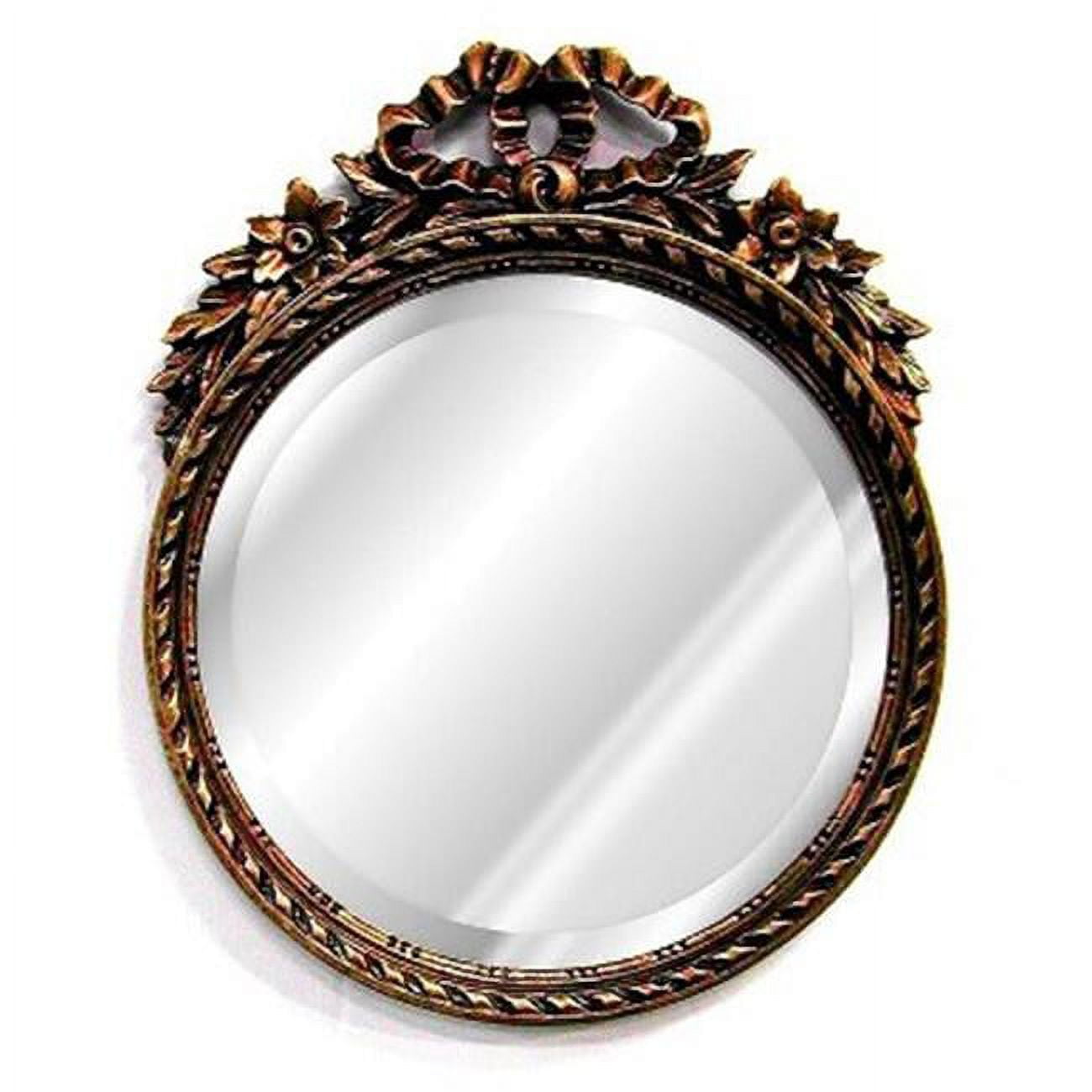 Hickory Manor 6212BZ Round With Bow Bevel Bronze Decorative Mirror ...