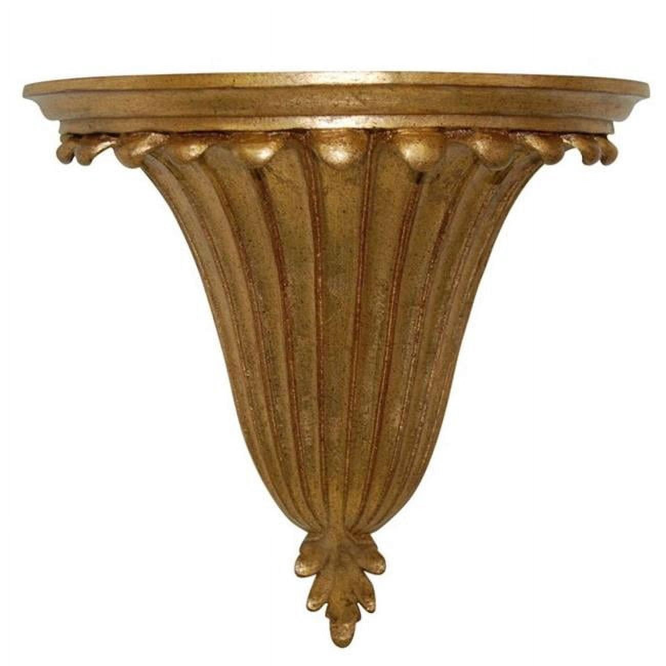 Hickory Manor Home 6376GL Fluted Leaf Bracket, Gold Leaf - Walmart.com