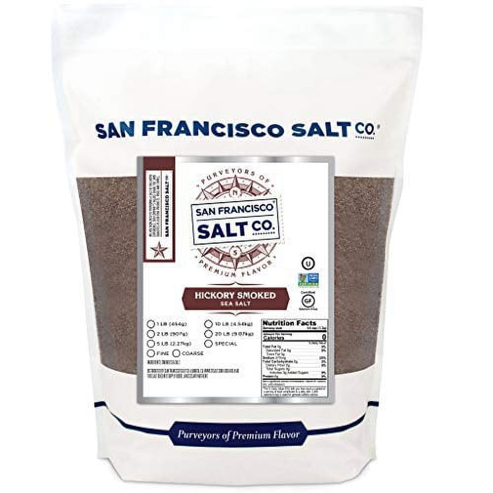 San Francisco Salt Company - Fine Grain Hickory Smoked Sea Salt, 2 lb ...