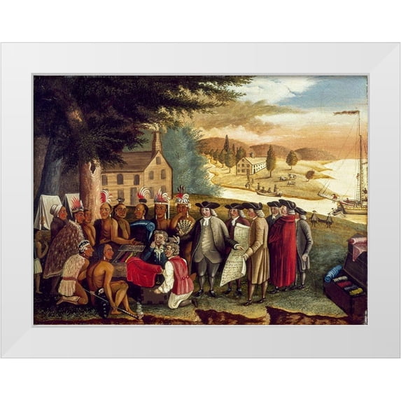 Hicks, Edward 14x11 White Modern Wood Framed Museum Art Print Titled ...