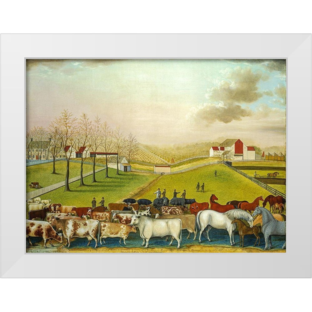 Hicks, Edward 14x11 White Modern Wood Framed Museum Art Print Titled ...