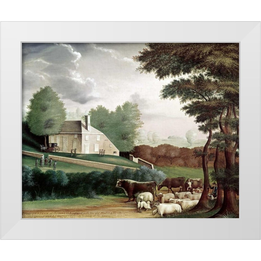 Hicks, Edward 14x12 White Modern Wood Framed Museum Art Print Titled ...
