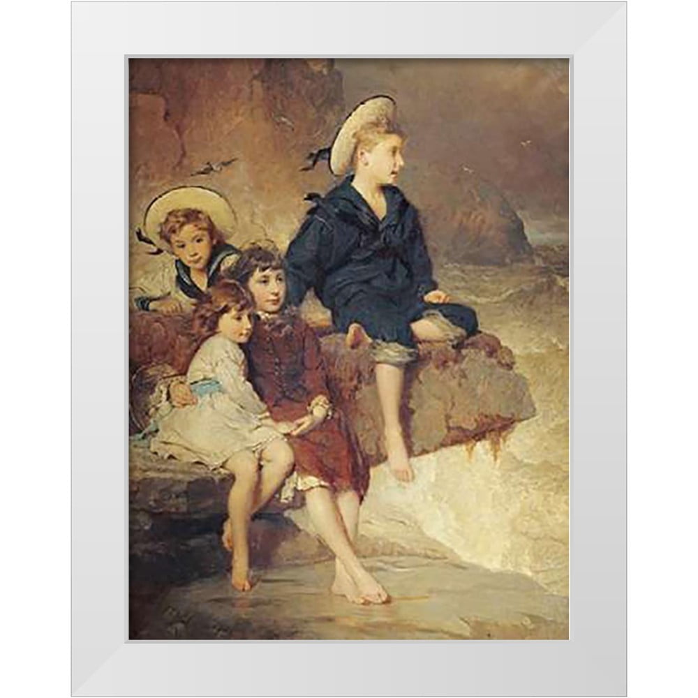 Hicks, George Elgar 25x32 White Modern Wood Framed Museum Art Print ...