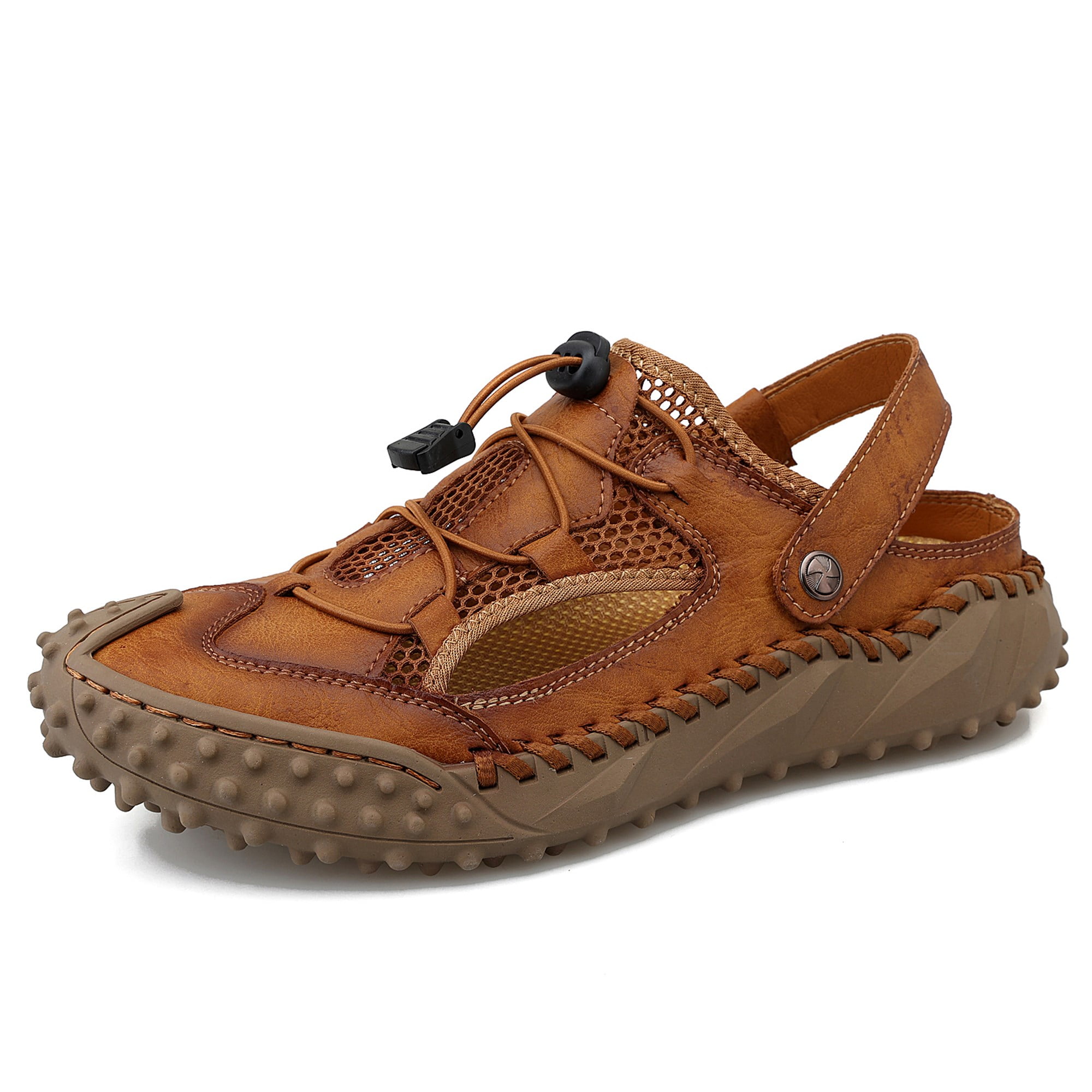 Hicooer GOOHIK Mens Closed Toe Sandals, Sport Sandals Casual Leather ...