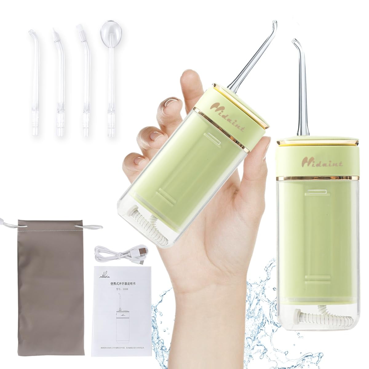 Hidaint Travel Water Flosser RRF12 Cordless Braces Cleaner Portable ...