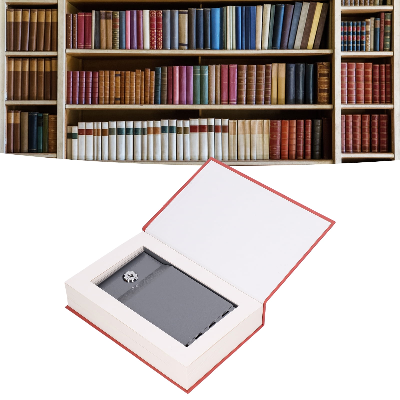 Hidden Book Safe With Key Lock, Secure Storage For Cash, Jewelry Credit ...