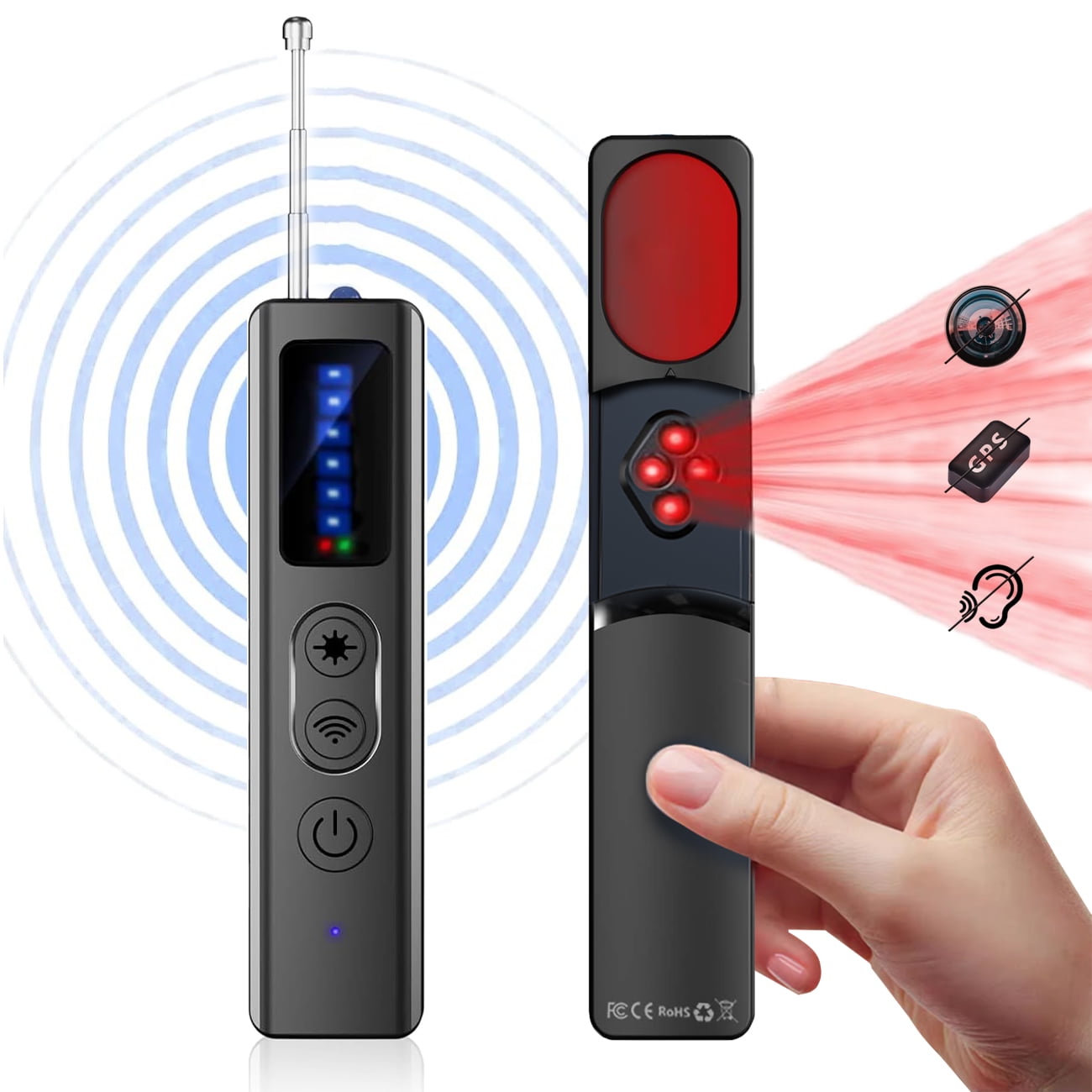 GPS Spy Device, Hidden Camera & Bug Finder, RF Wireless Signal Scanner ...