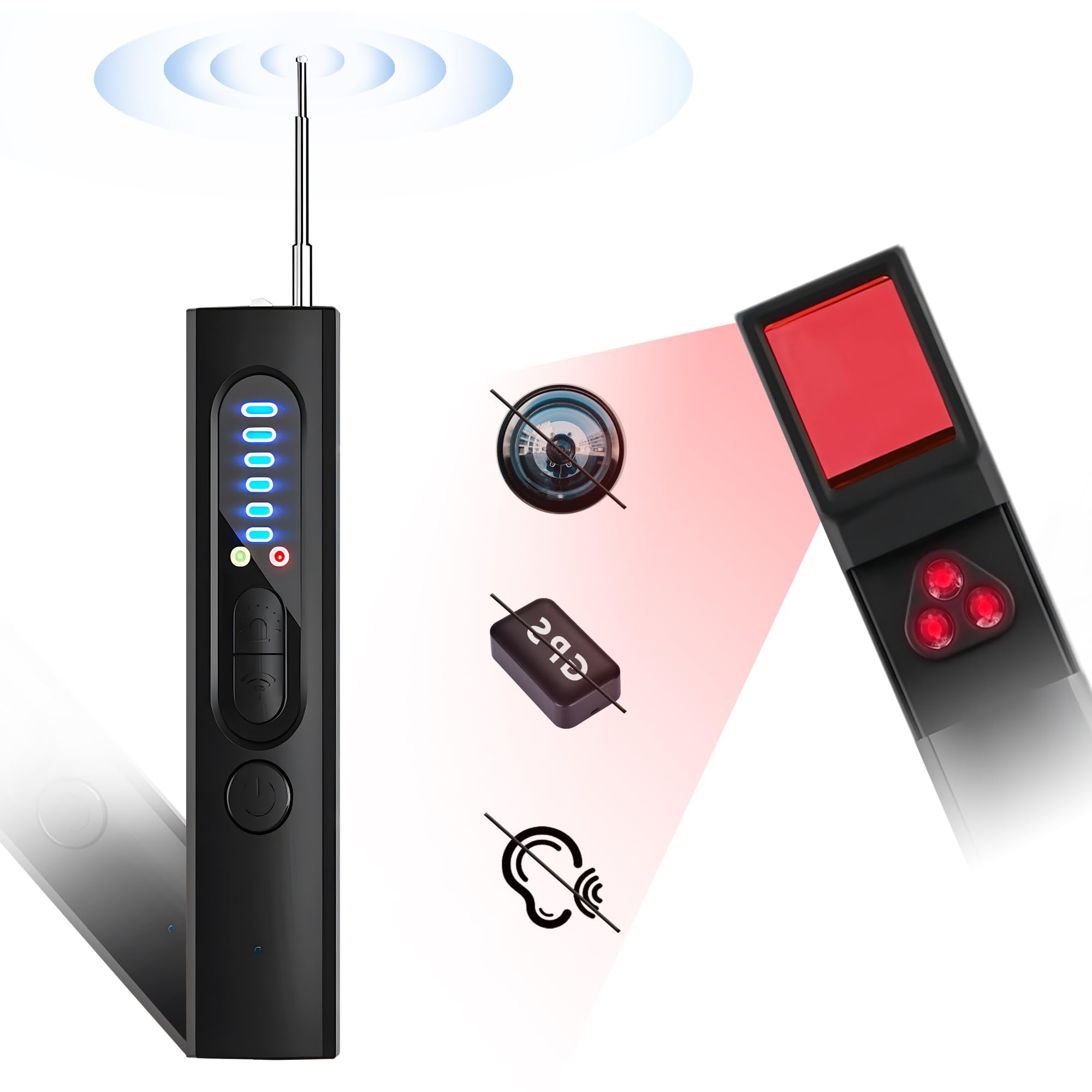 Gps Spy Device Hidden Camera And Bug Finder Rf Wireless Signal Scanner For Home Office Travel