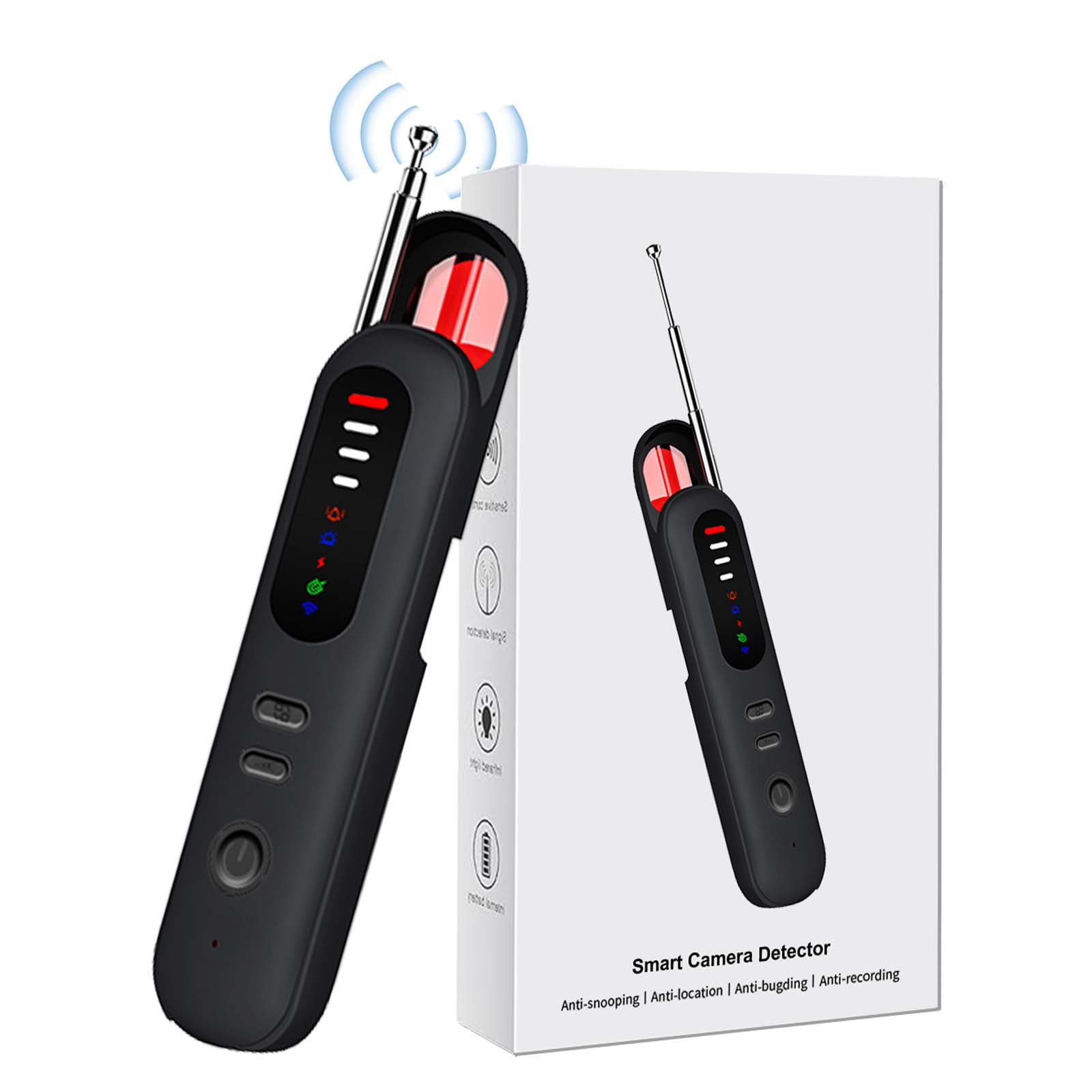 Hidden Camera Detector Upgraded Hidden Bug Anti Spy Device with 6 ...