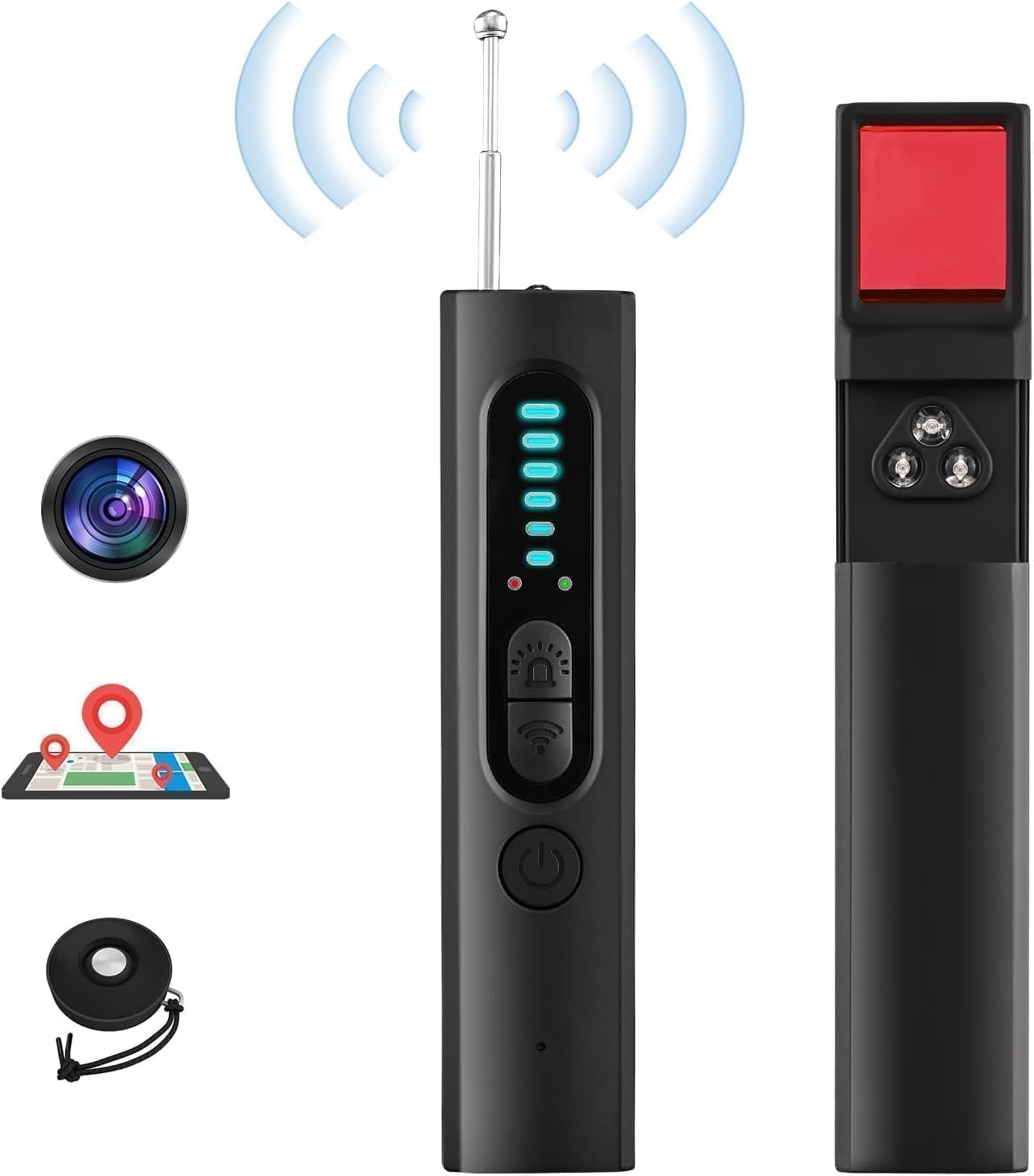 PoYoelf Hidden Camera Detector, RF Wireless Signal Scanner, 6 Levels ...