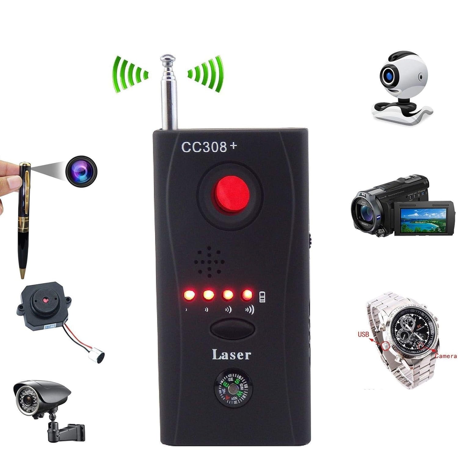 Hidden Camera Detectors, Wireless Lens Detector for Anti Spy Hidden ...