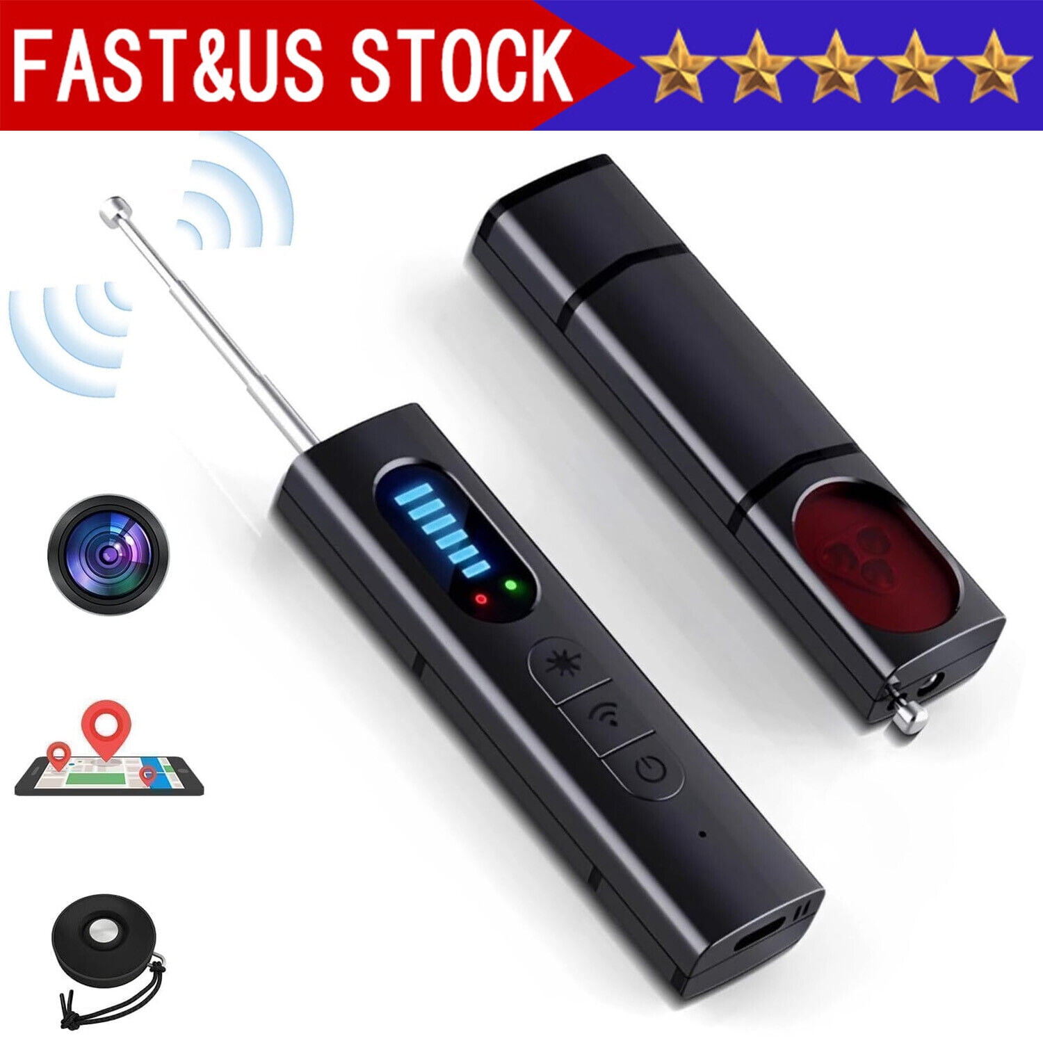 Hidden Camera - Pocket Sized Anti Spy/Bug Sweeper Listening Device GPS ...