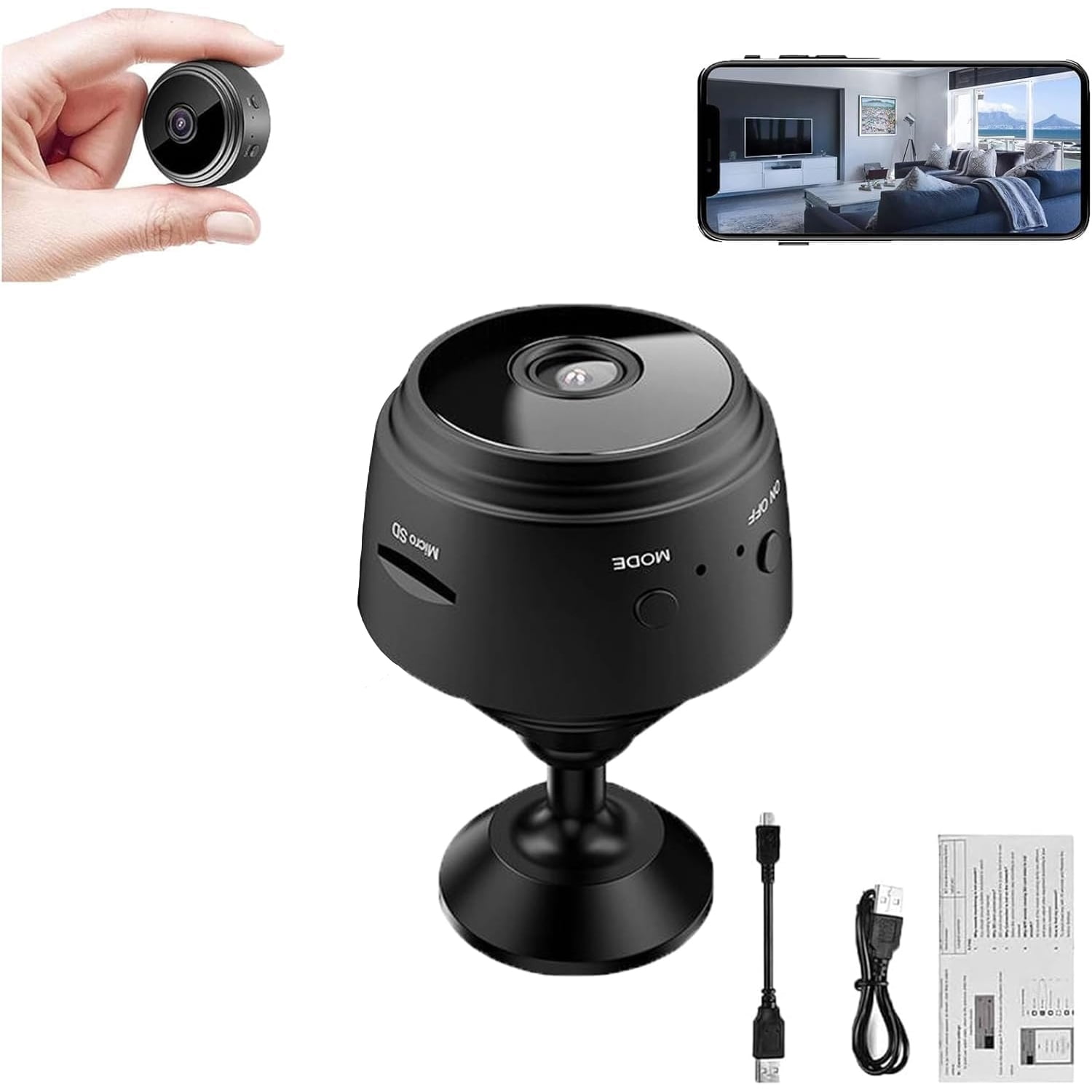 Hidden Camera, Security Camera, Wireless HD Smart Monitor Suitable for ...