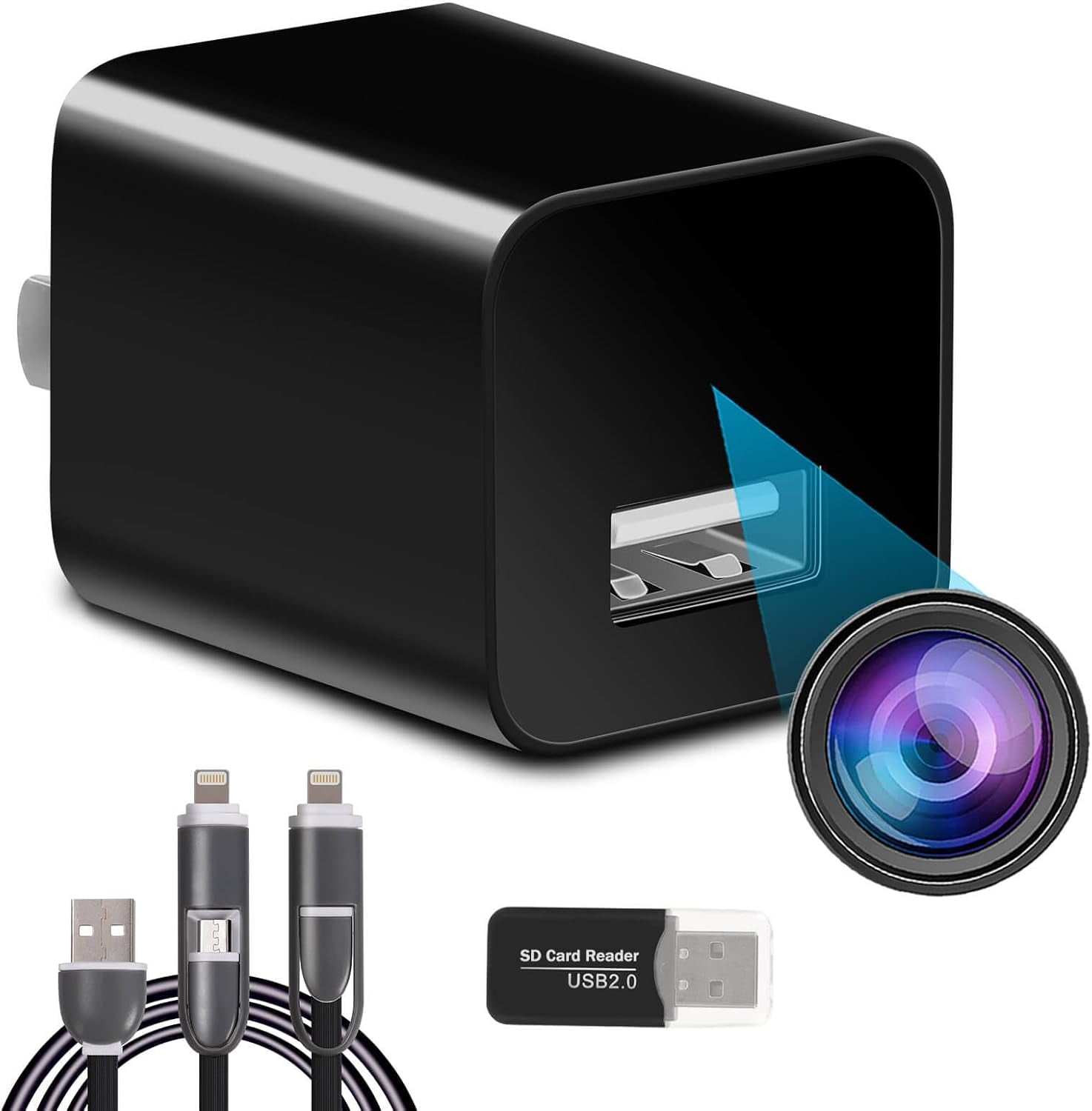 Hidden Camera - Spy Camera Charger - Mini Spy Camera 1080p - USB ...