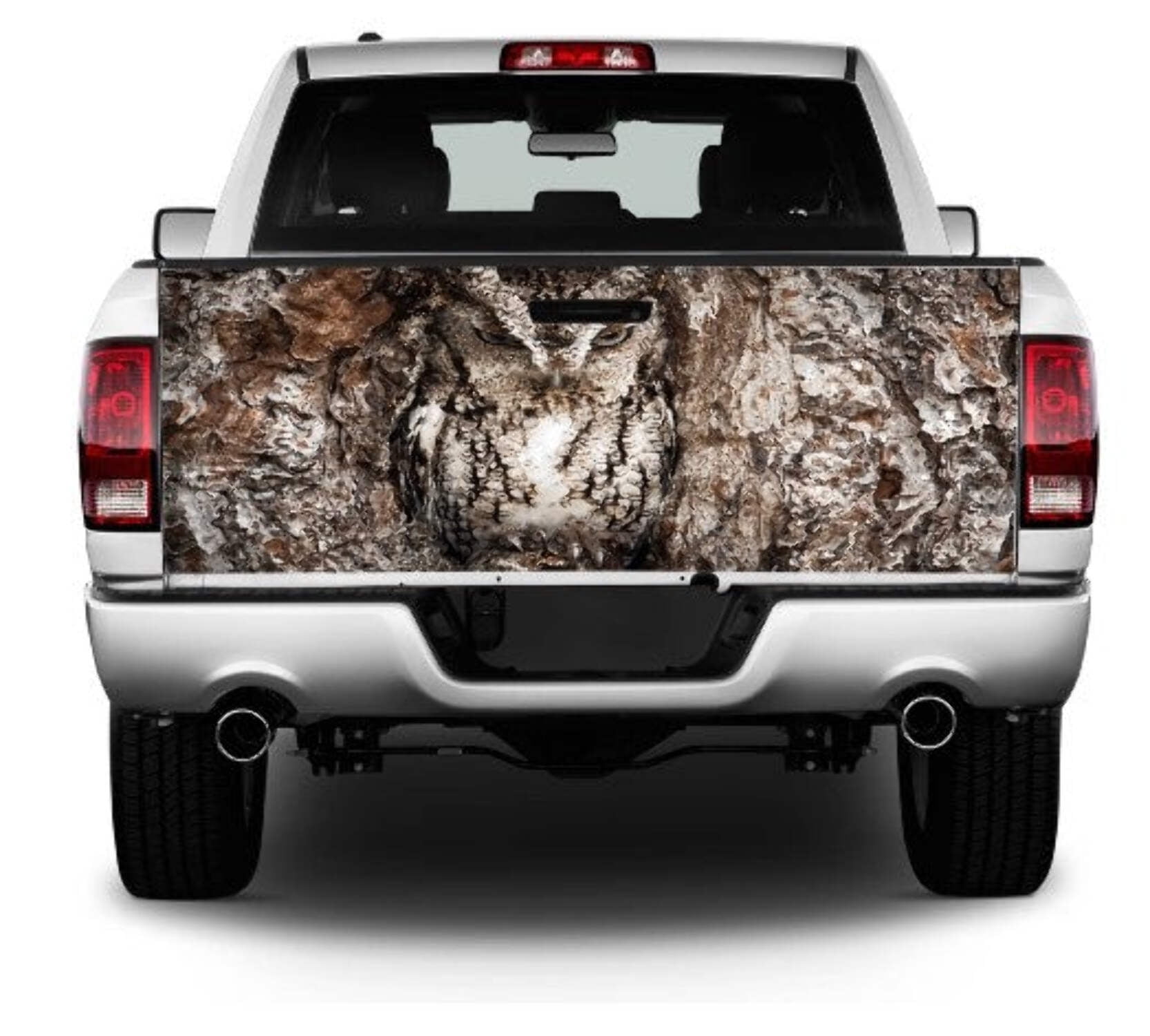 Hidden Camouflaged Owl Tailgate Wrap Vinyl Graphic Decal Sticker ...