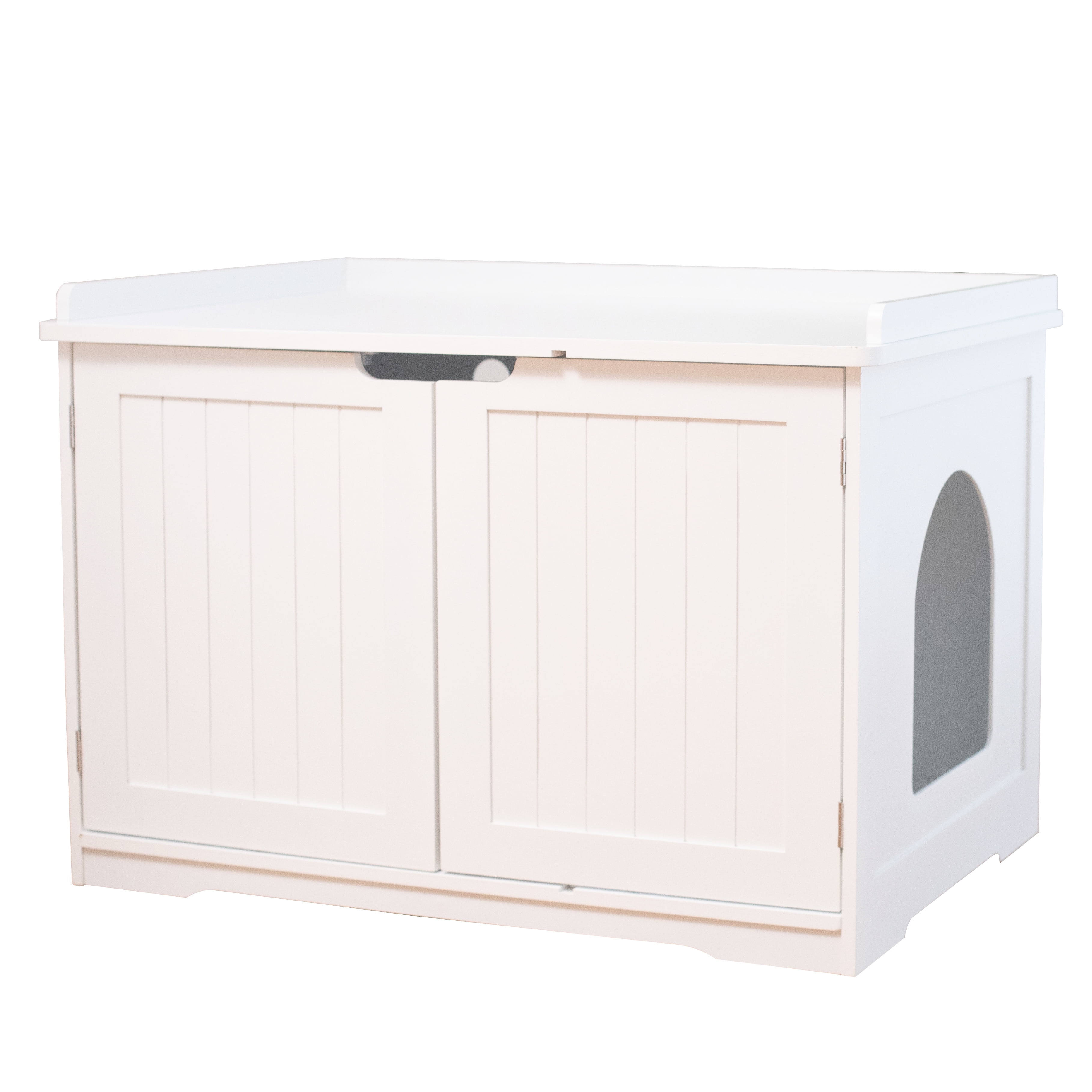 Hidden Cat Litter Box Enclosure, Stylish Litter Box Furniture Cabinet ...