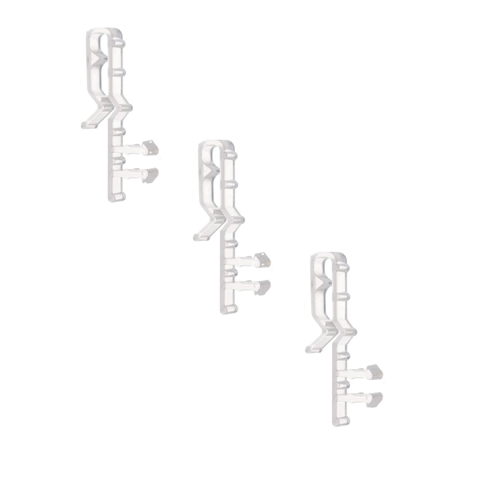 Hidden Channel Valance Clips,3Pcs Clear Hidden Valance Clips for Faux ...