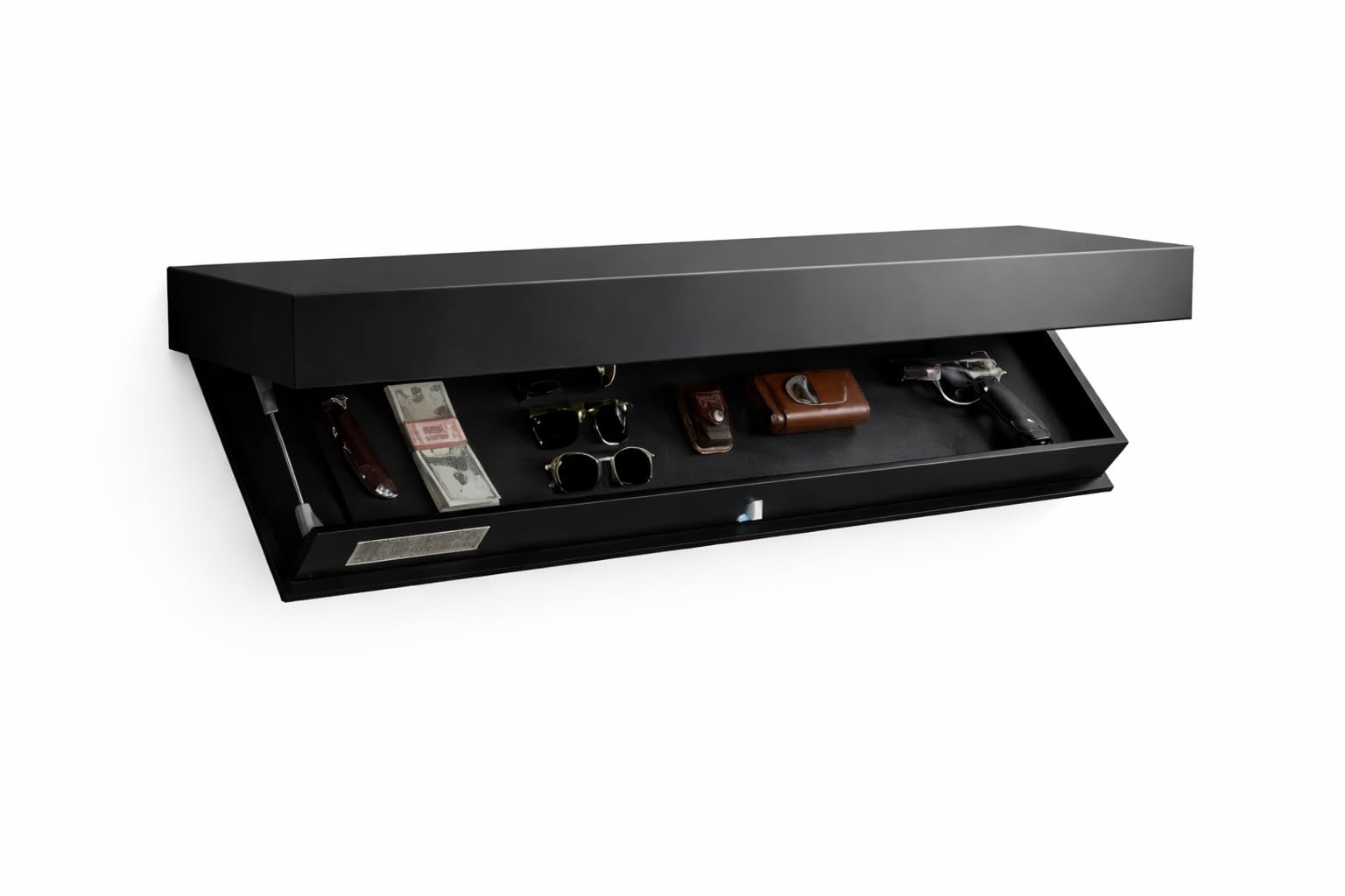 Hidden Compartment Fingerprint Secure Storage Black - Walmart.com