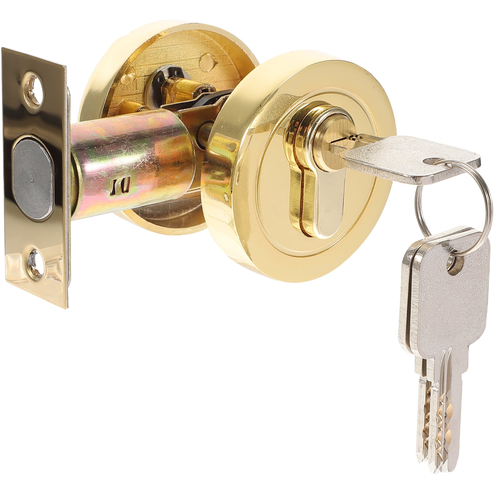 Hidden Door Lock Dead Bolt Locks for Doors inside Knobs Golden ...