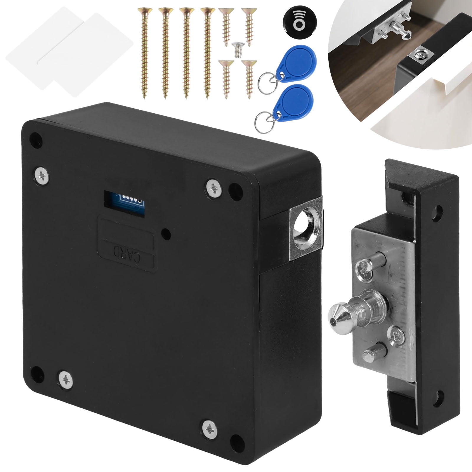 Hidden Electronic Cabinet Lock Safe DIY RFID Drawer Lock Cupboard ...