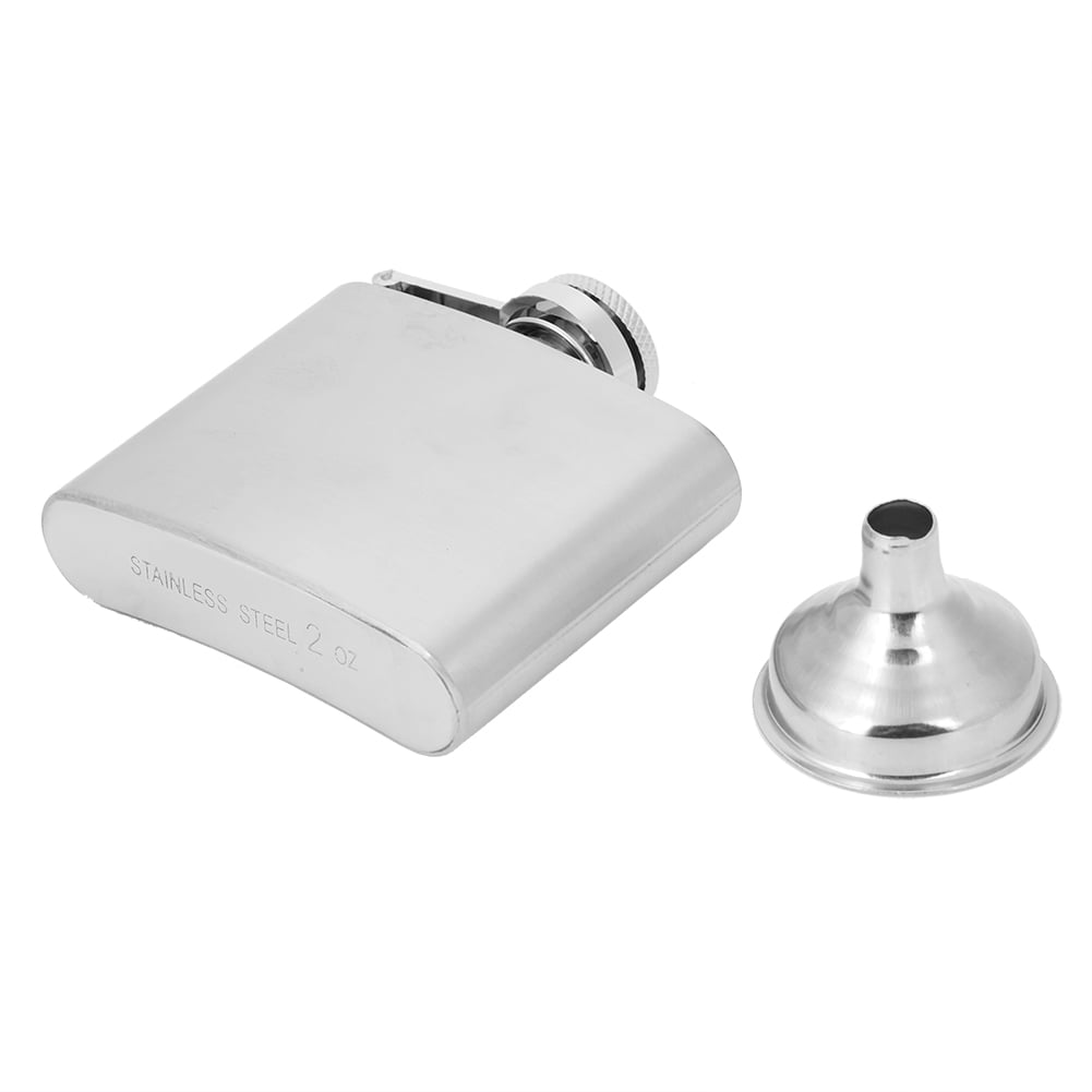 Compact and Convenient Hip Flasks for Liquor, Food Grade Stainless Steel Flask with Funnel ...