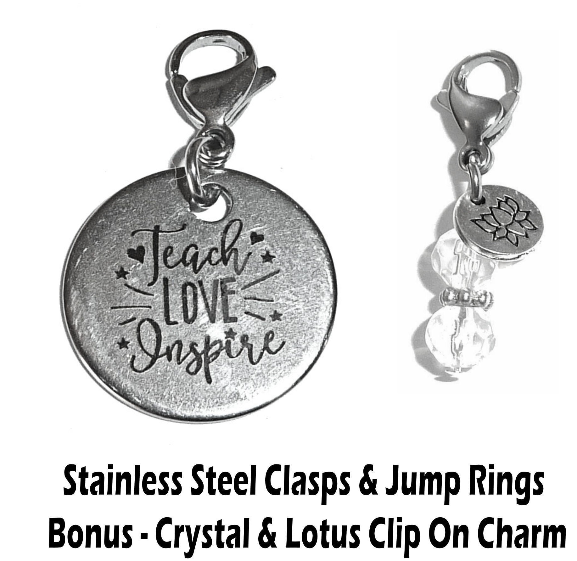 Hidden Hollow Beads Clip On Charm, Bag, Purse, Handbag, Message, Keychain, Zipper Pull ...